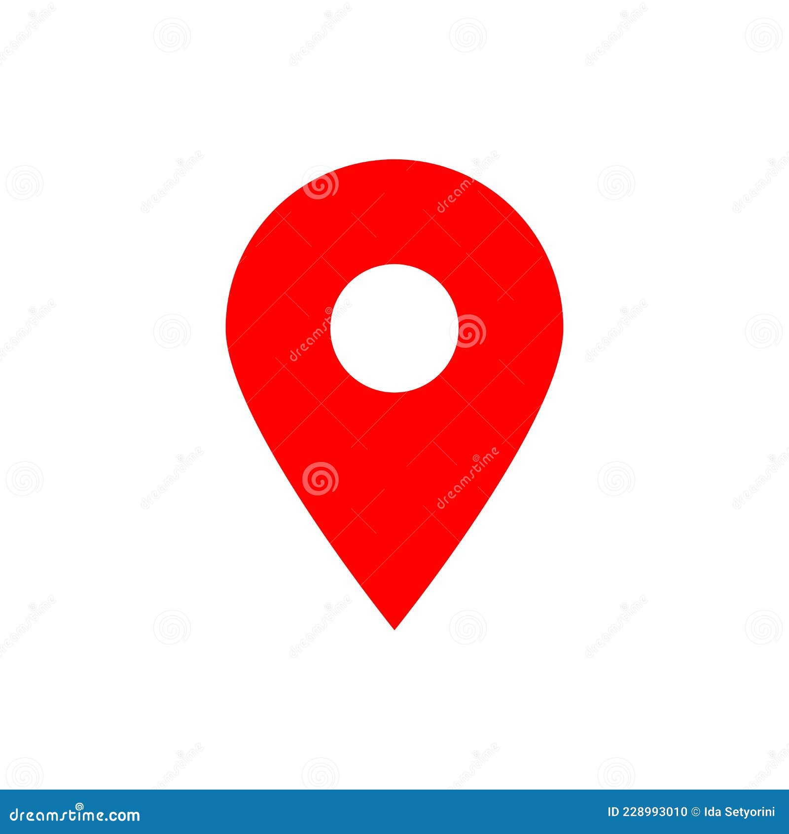 Red Pointer Sign of Location Stock Illustration - Illustration of meal ...