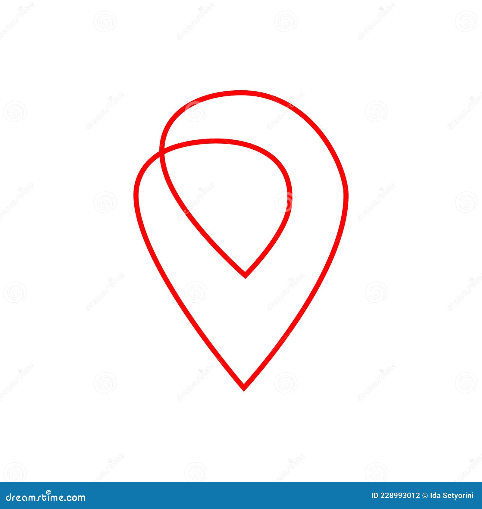 Red Pointer Sign of Location Stock Illustration - Illustration of local ...