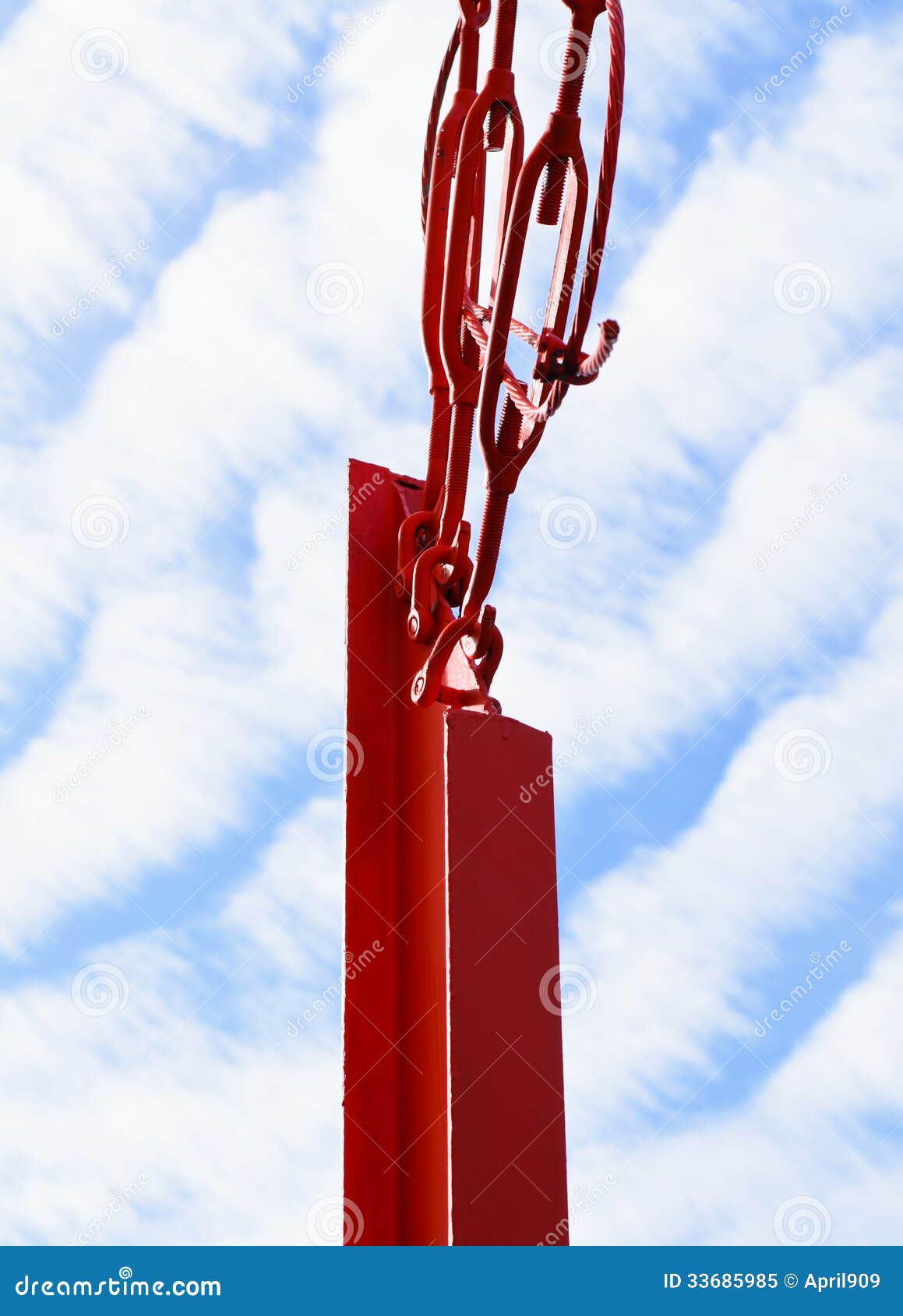 Red pole with sky stock image. Image of sunshine, outdoor - 33685985