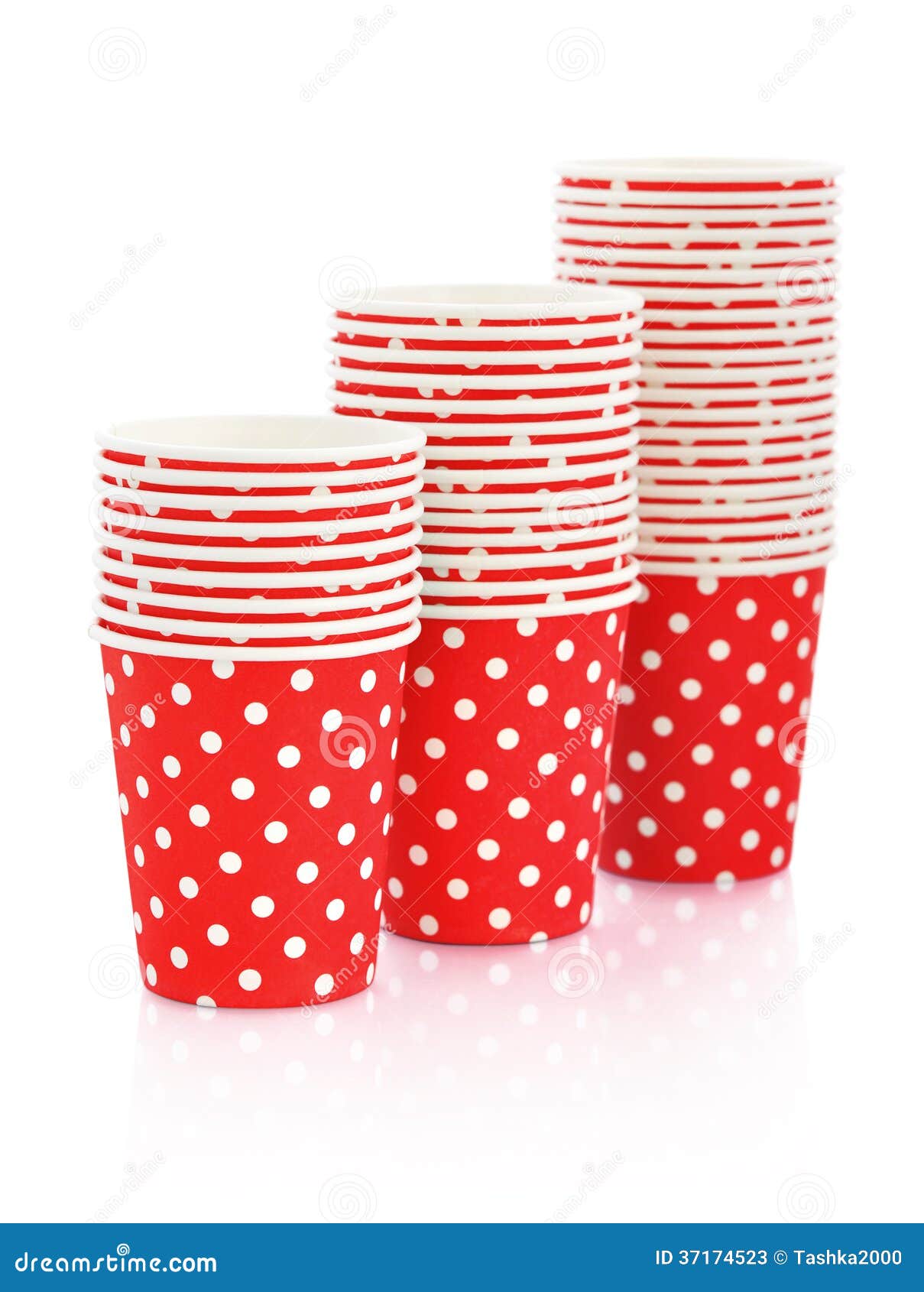Red polka dot paper cups stock image. Image of beverage - 37174523