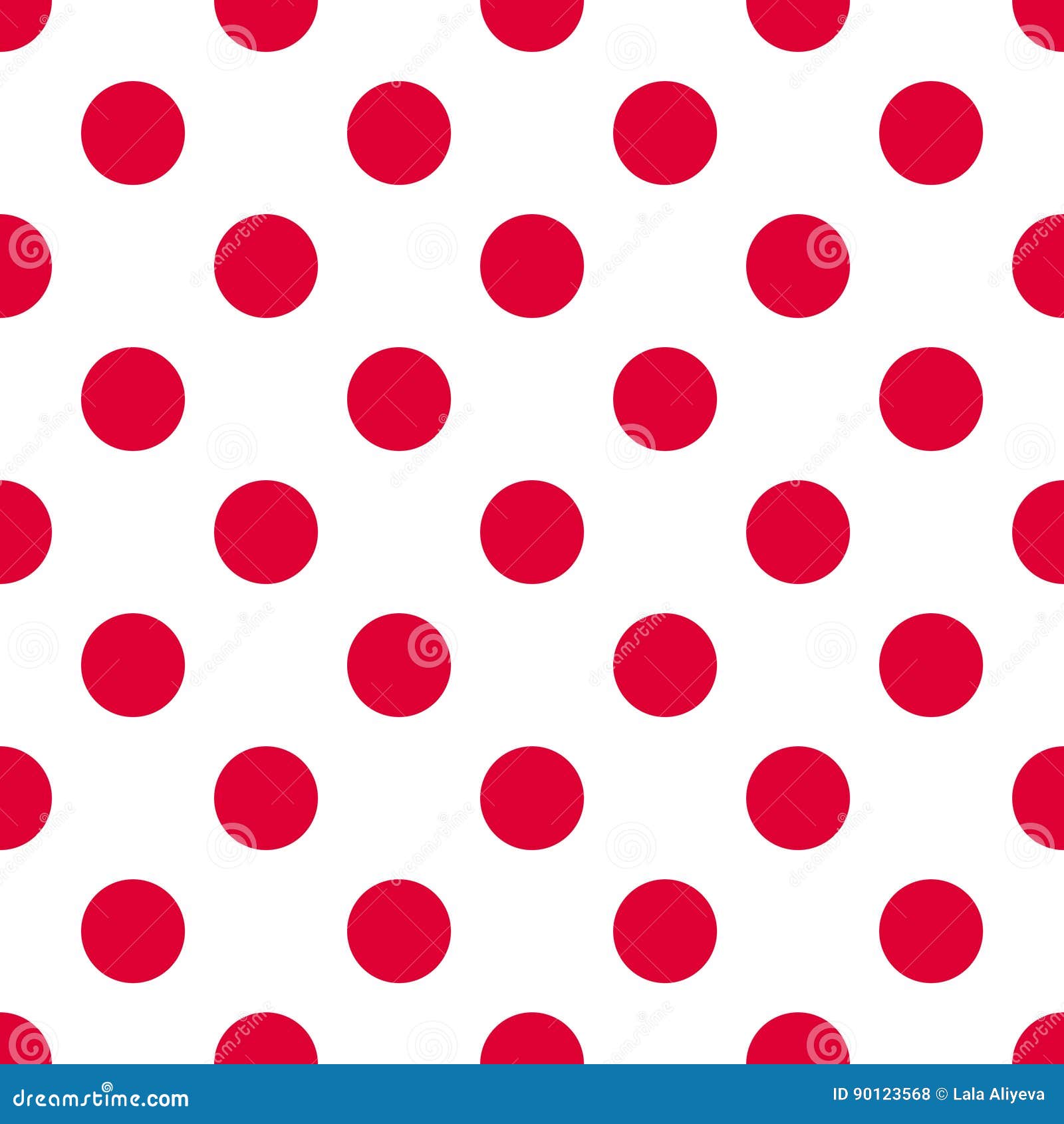 Red Polka Dot Seamless Pattern. Vector Stock Vector - Illustration of ...