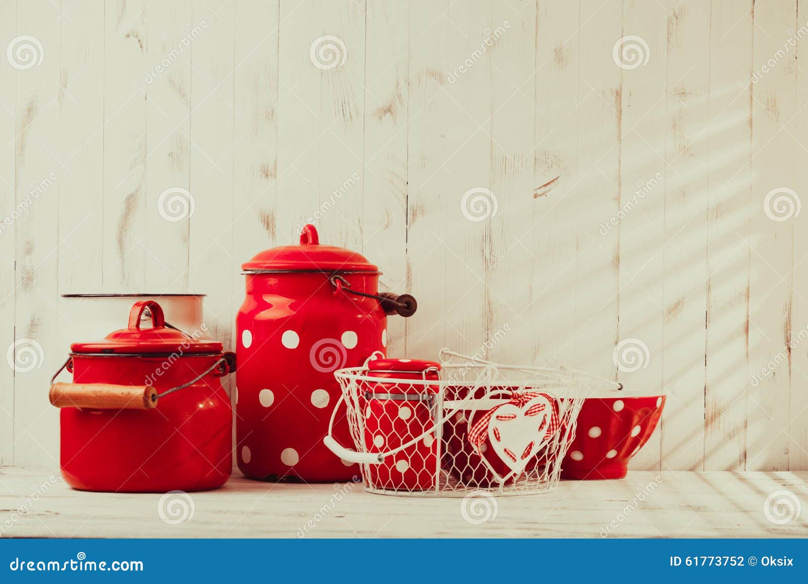 Red polka dot utensils stock photo. Image of kitchen - 61773752