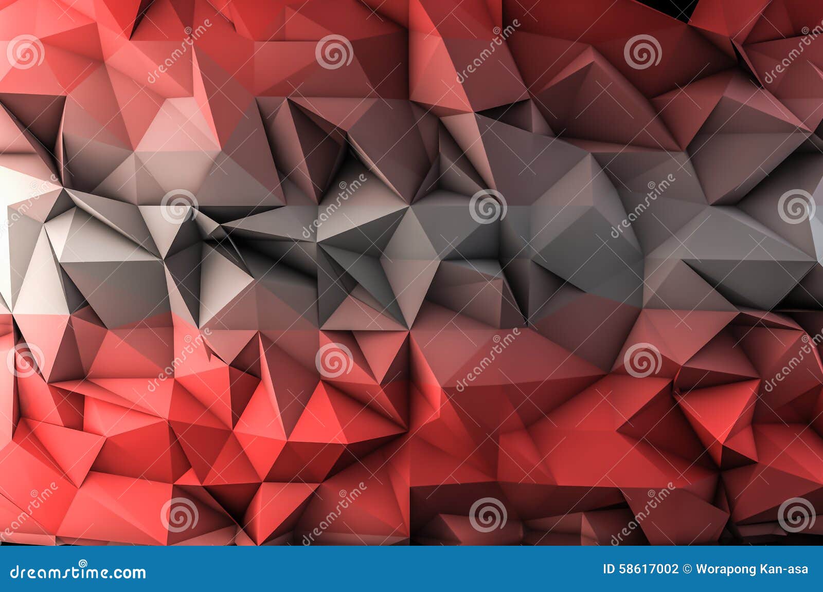 Red polygon stock illustration. Illustration of background - 58617002