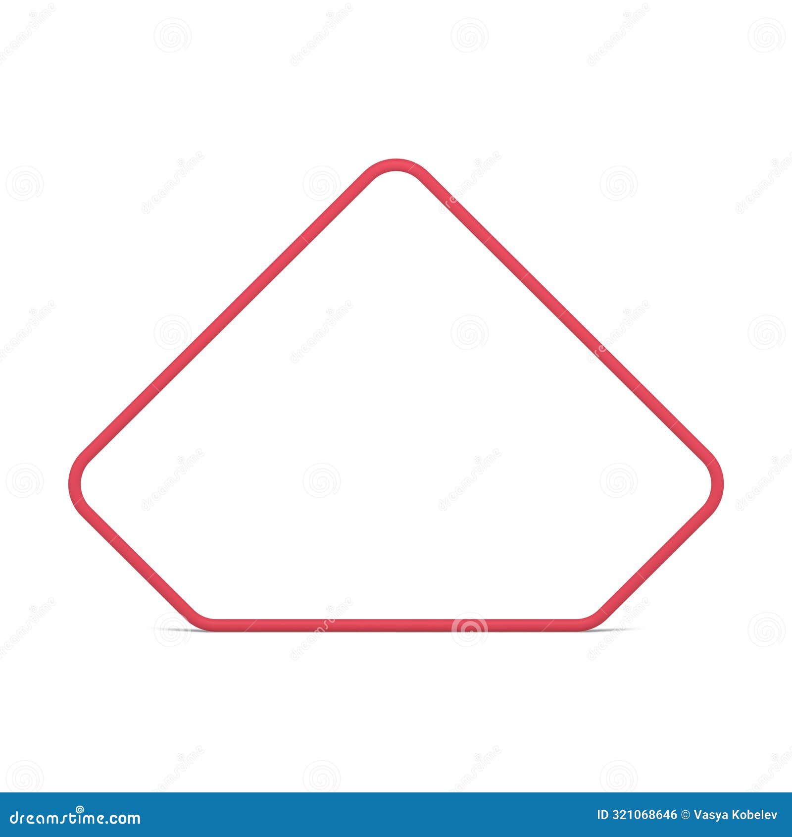 Red Polygonal Frame Decorative Boundary Smooth Angled Edges Design ...
