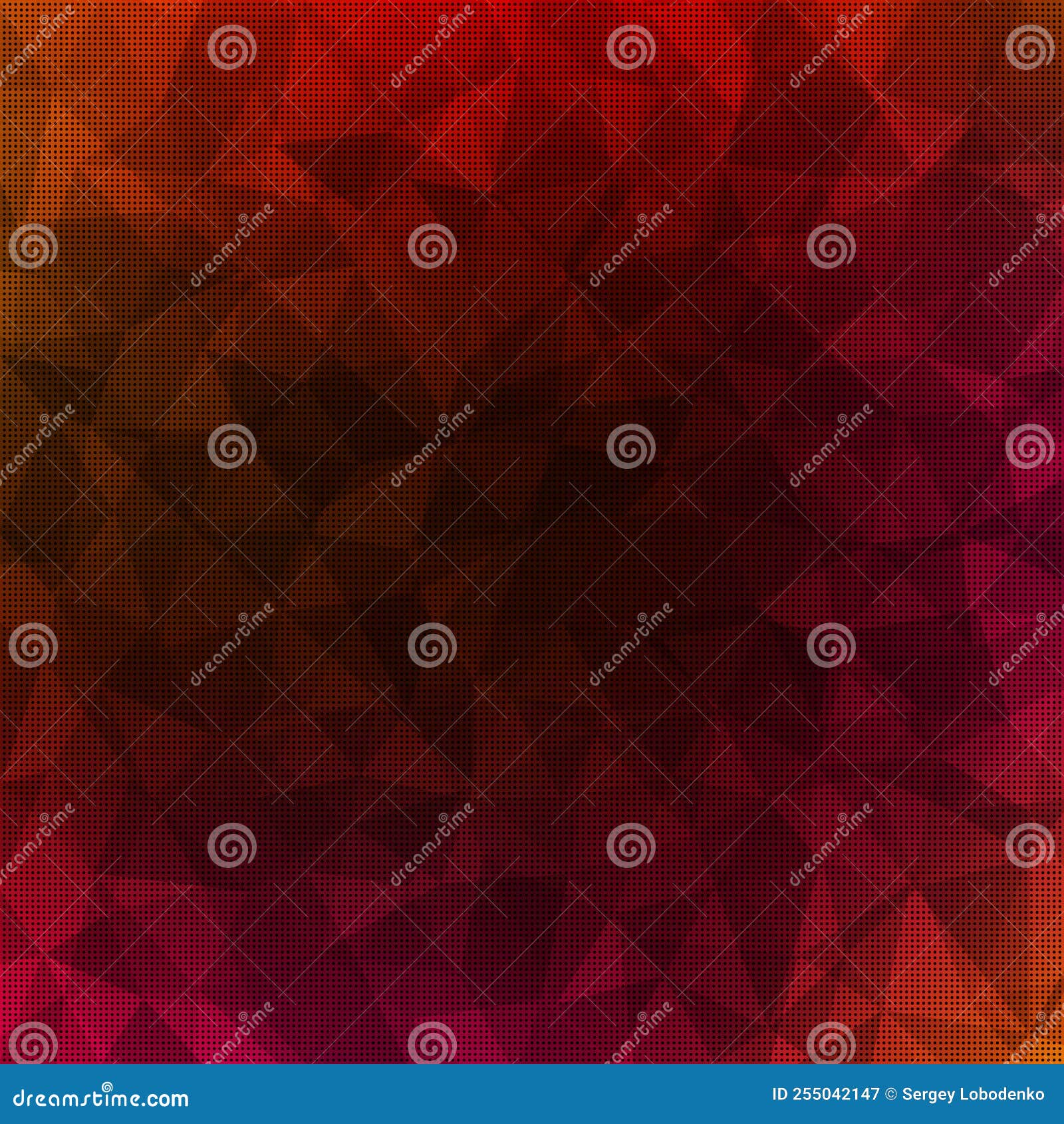 Red Polygonal Illustration, Which Consist of Triangles with Dots ...