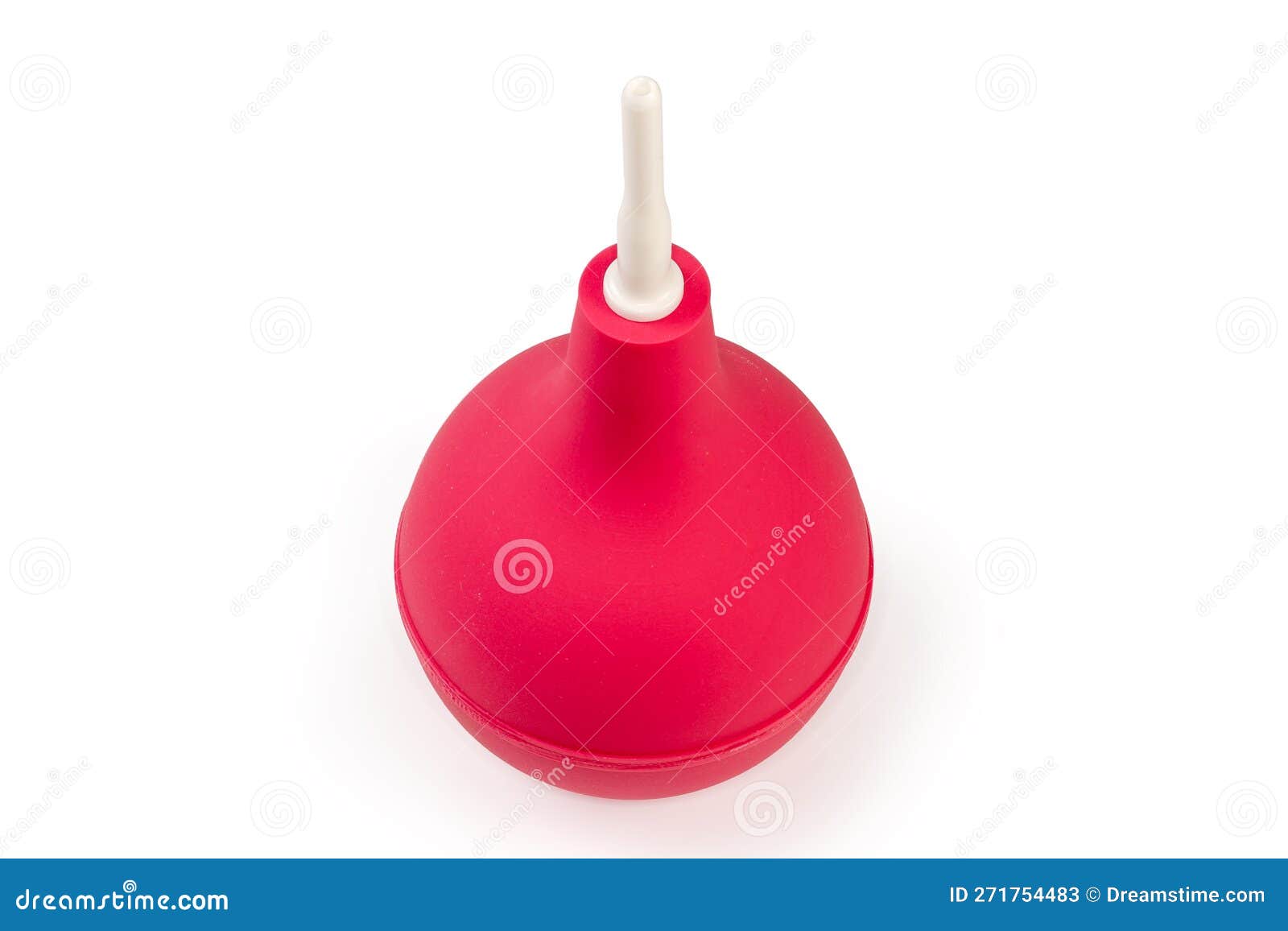 Red Polyvinyl Bulb Syringe on a White Background Stock Image - Image of ...