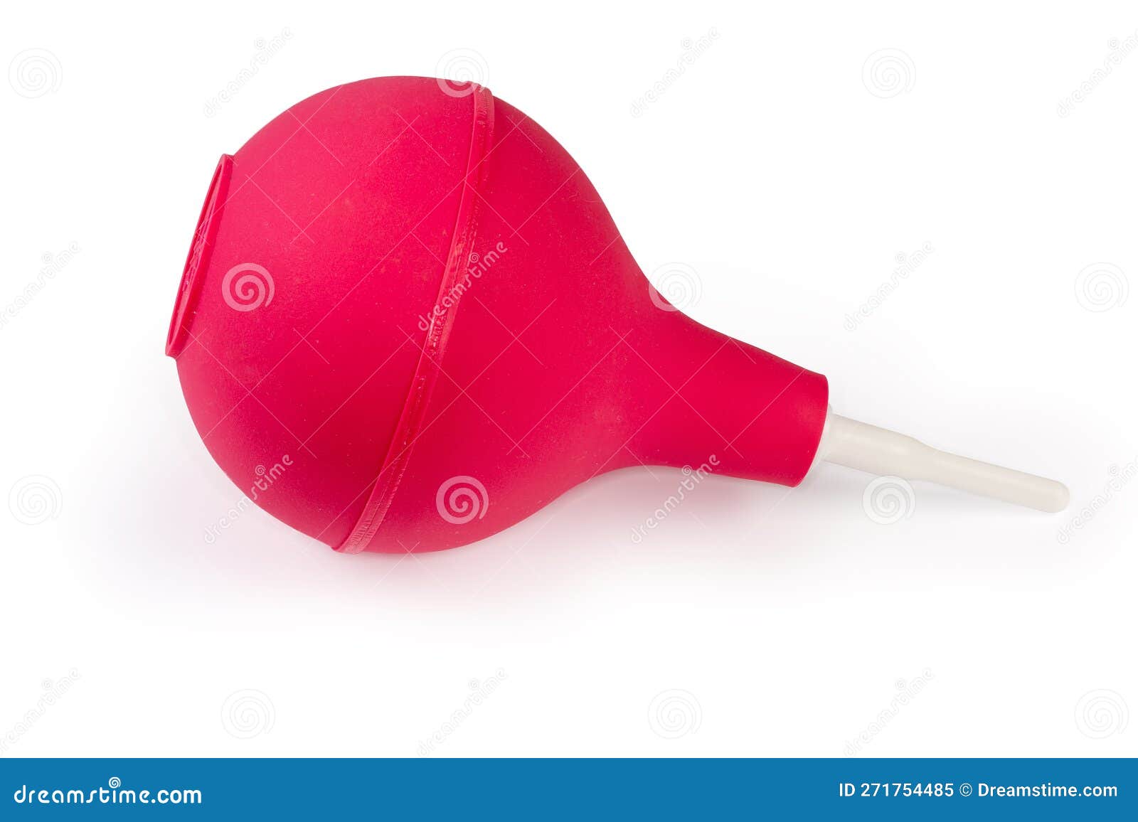 Red Polyvinyl Bulb Syringe on a White Background Stock Image - Image of ...