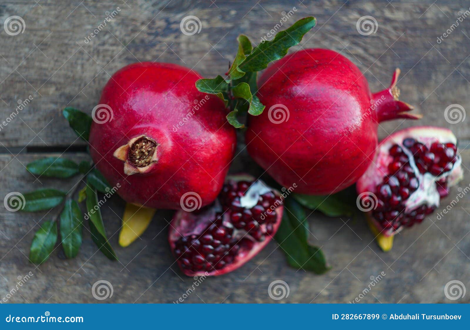 Red pomegranate fruit stock image. Image of dessert - 282667899