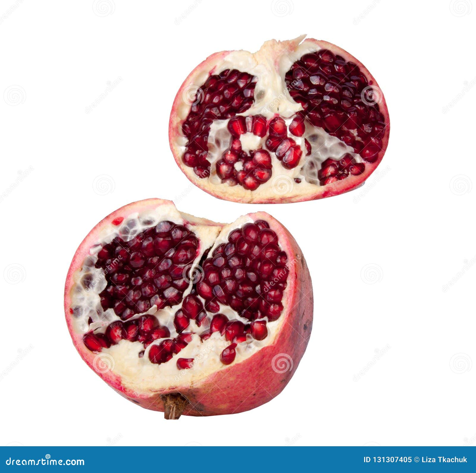 Red pomegranate isolated stock image. Image of delicious - 131307405