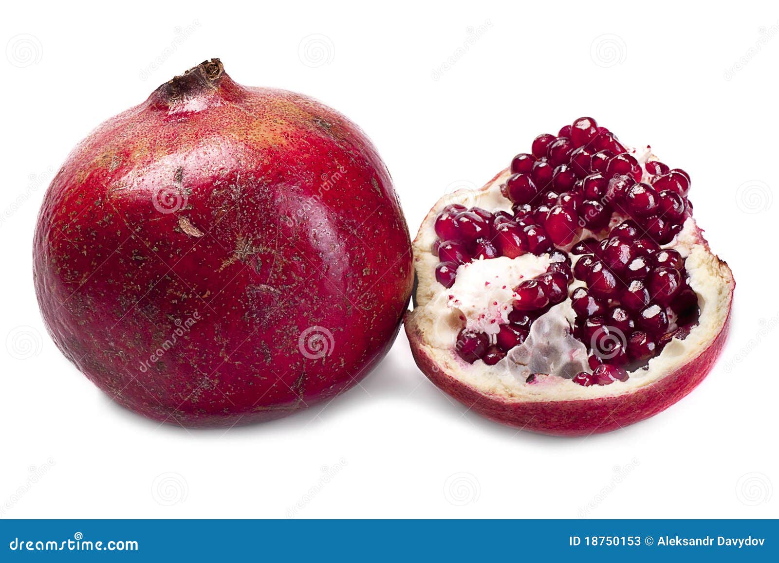 Red pomegranates stock image. Image of dessert, isolated - 18750153