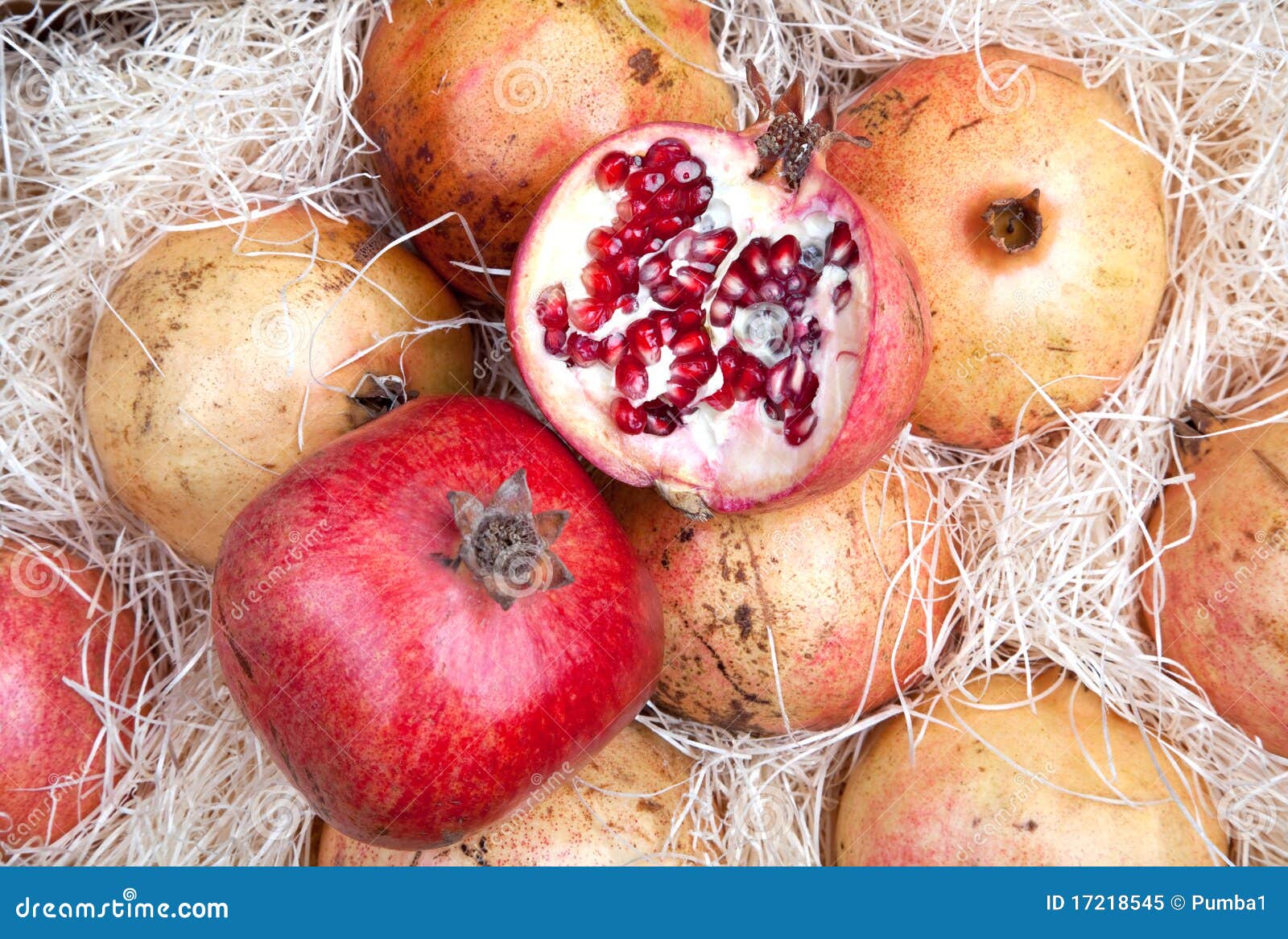 Red pomegranates in box stock image. Image of fresh, dessert - 17218545