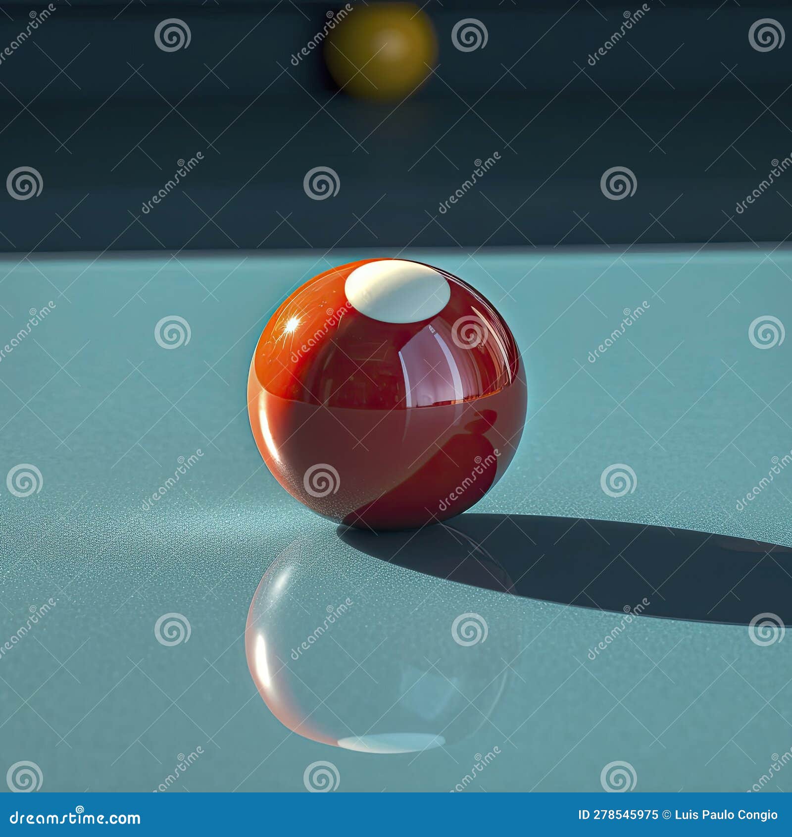 A red pool ball stock illustration. Illustration of billiard - 278545975