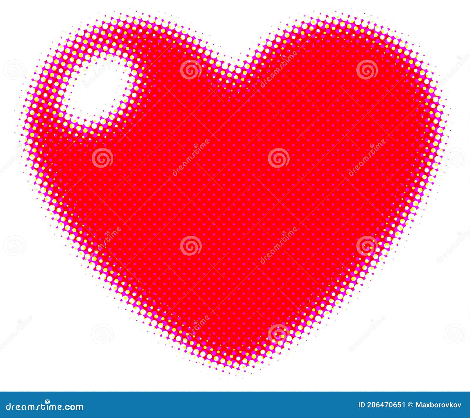 Red Pop Art Heart Shape Icon Stock Vector - Illustration of design ...