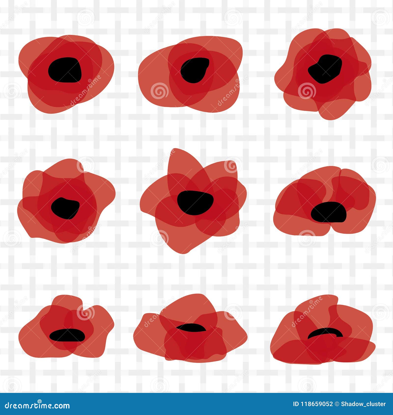 Red Poppy Flat Icon. Stylized Flower Symbol. Stock Vector ...