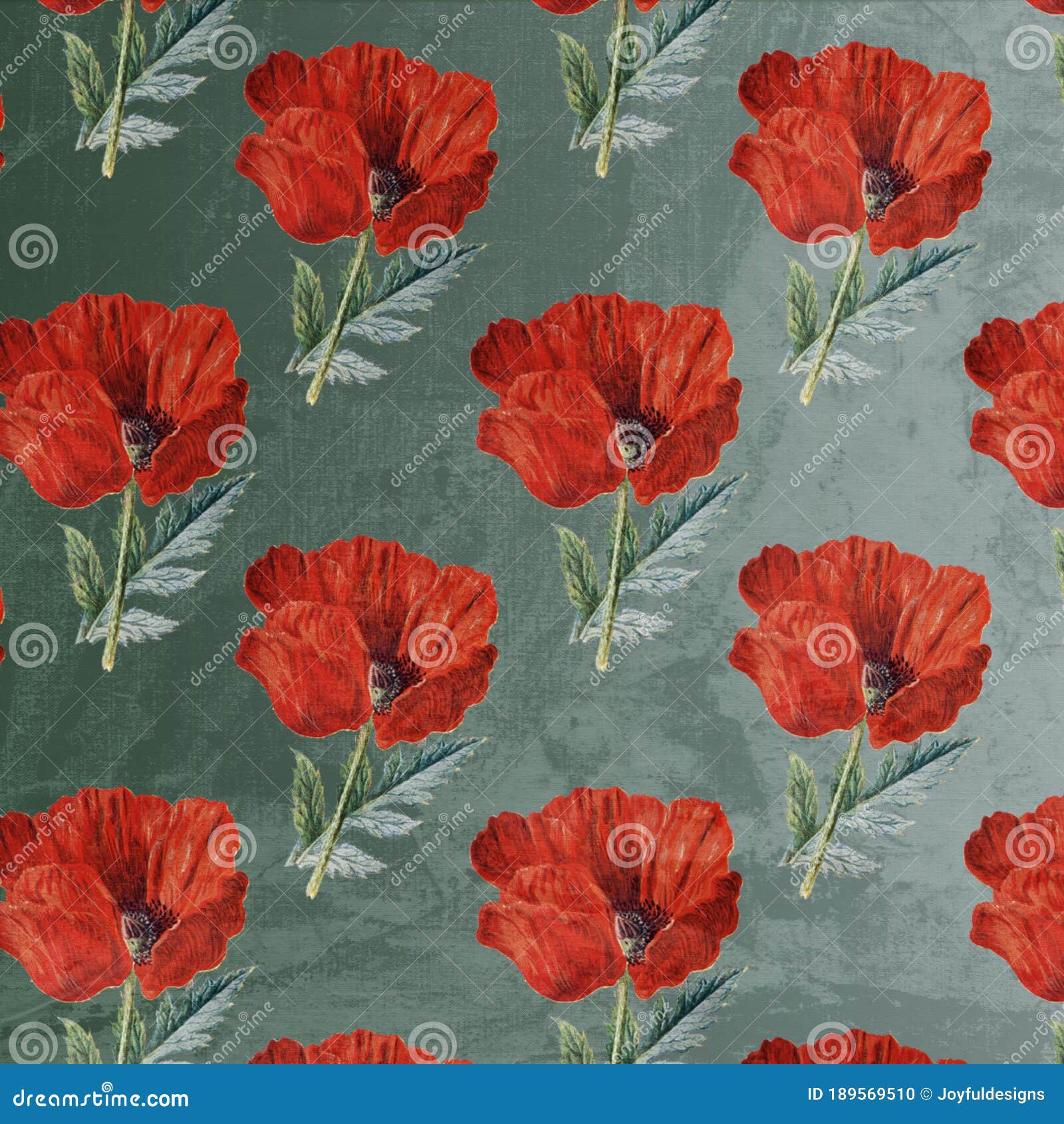 Red poppy flower pattern stock photo. Image of design - 189569510
