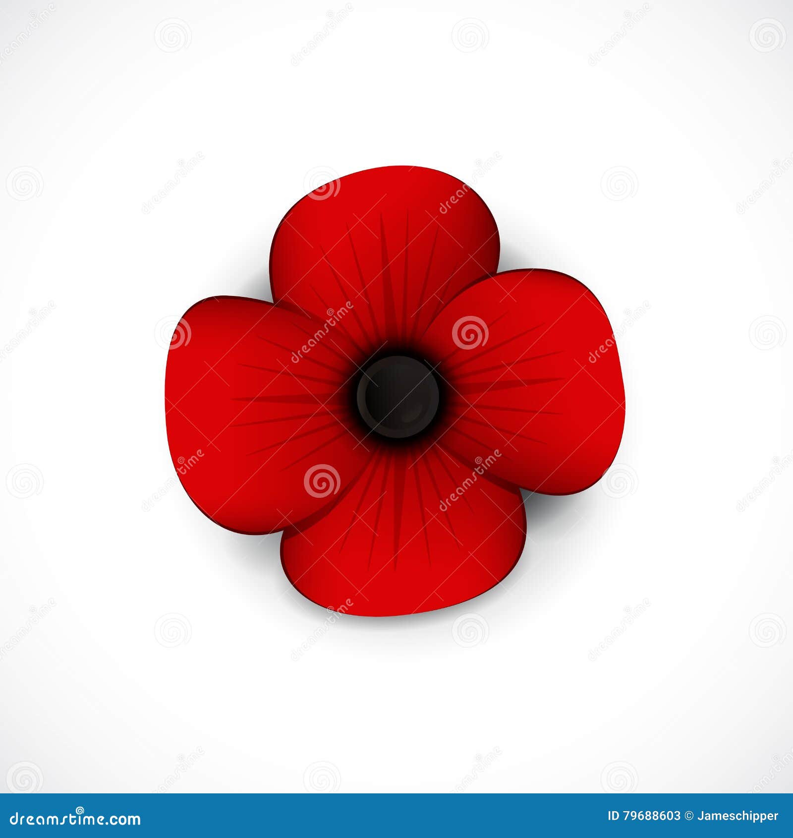 Red Poppy Remembrance Emblem - AI Generated Paper Cutout Illustration ...