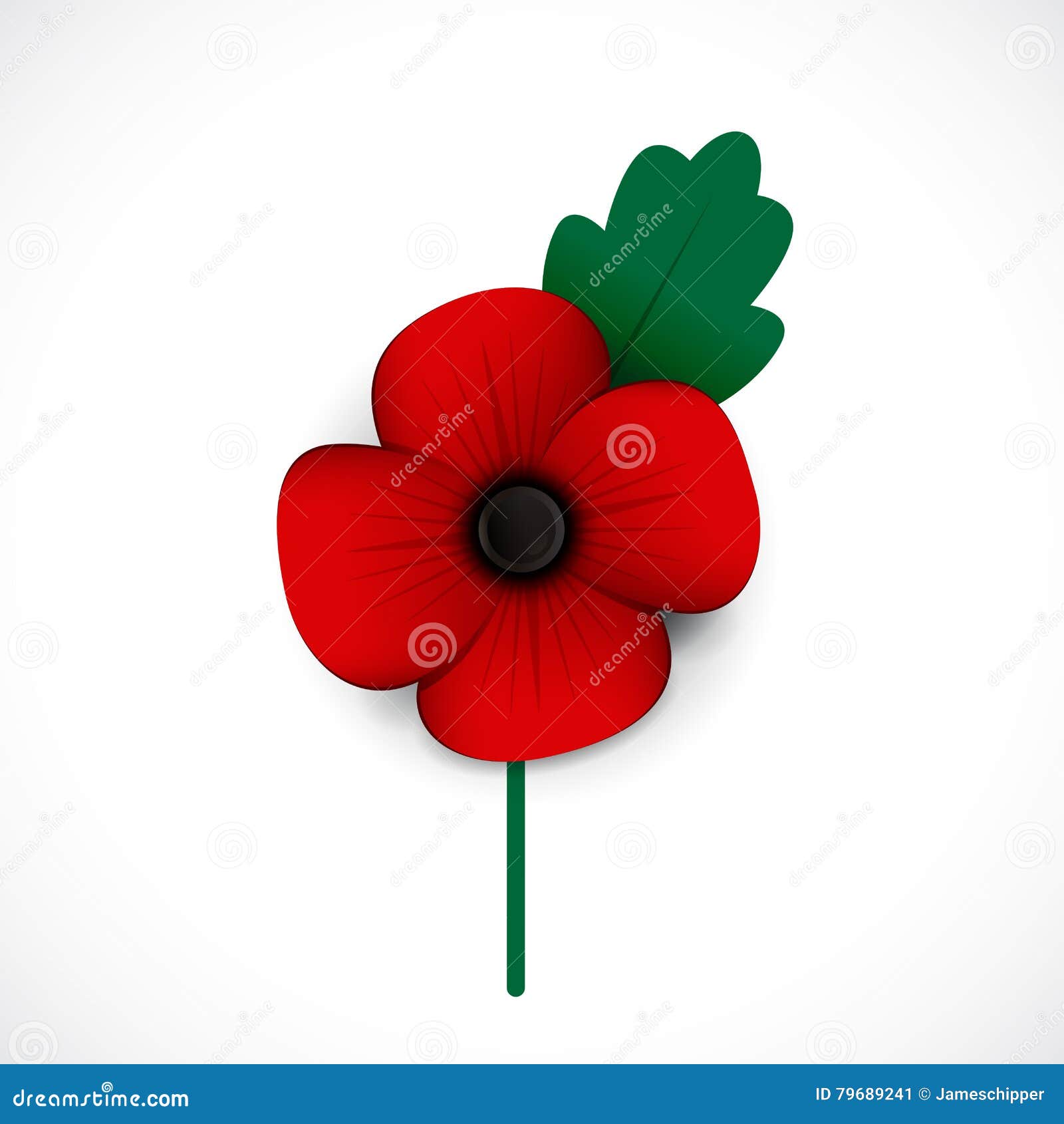 Red poppy remembrance day stock vector. Illustration of petal - 79689241