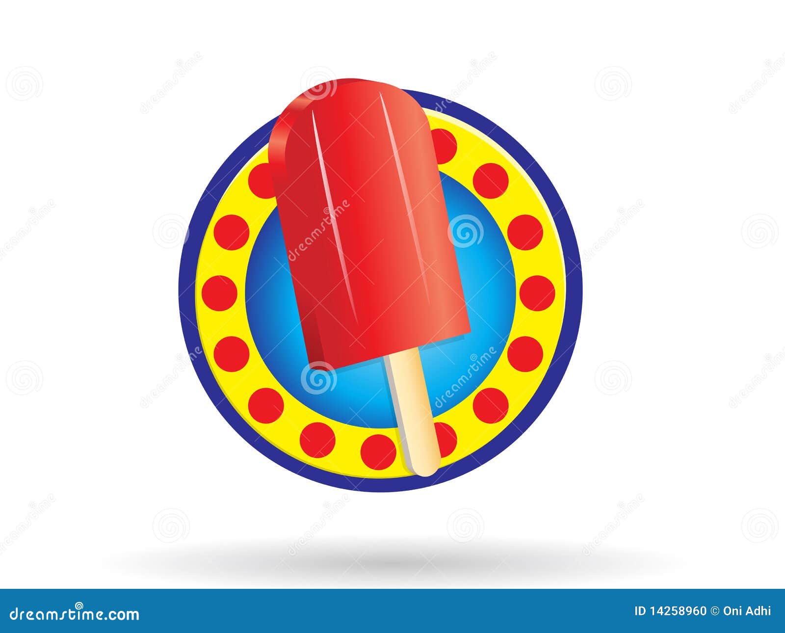 Red Popsicle stock illustration. Illustration of cold - 14258960