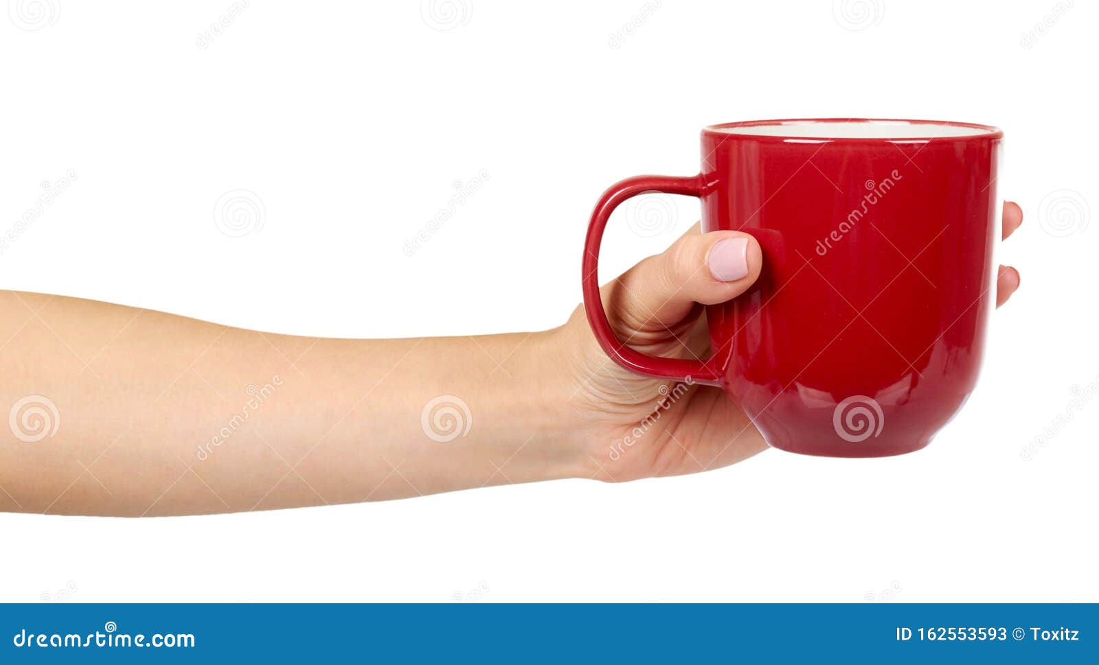 Red Porcelain Tea Cup. Ceramic Coffee Mug Stock Image - Image of color ...