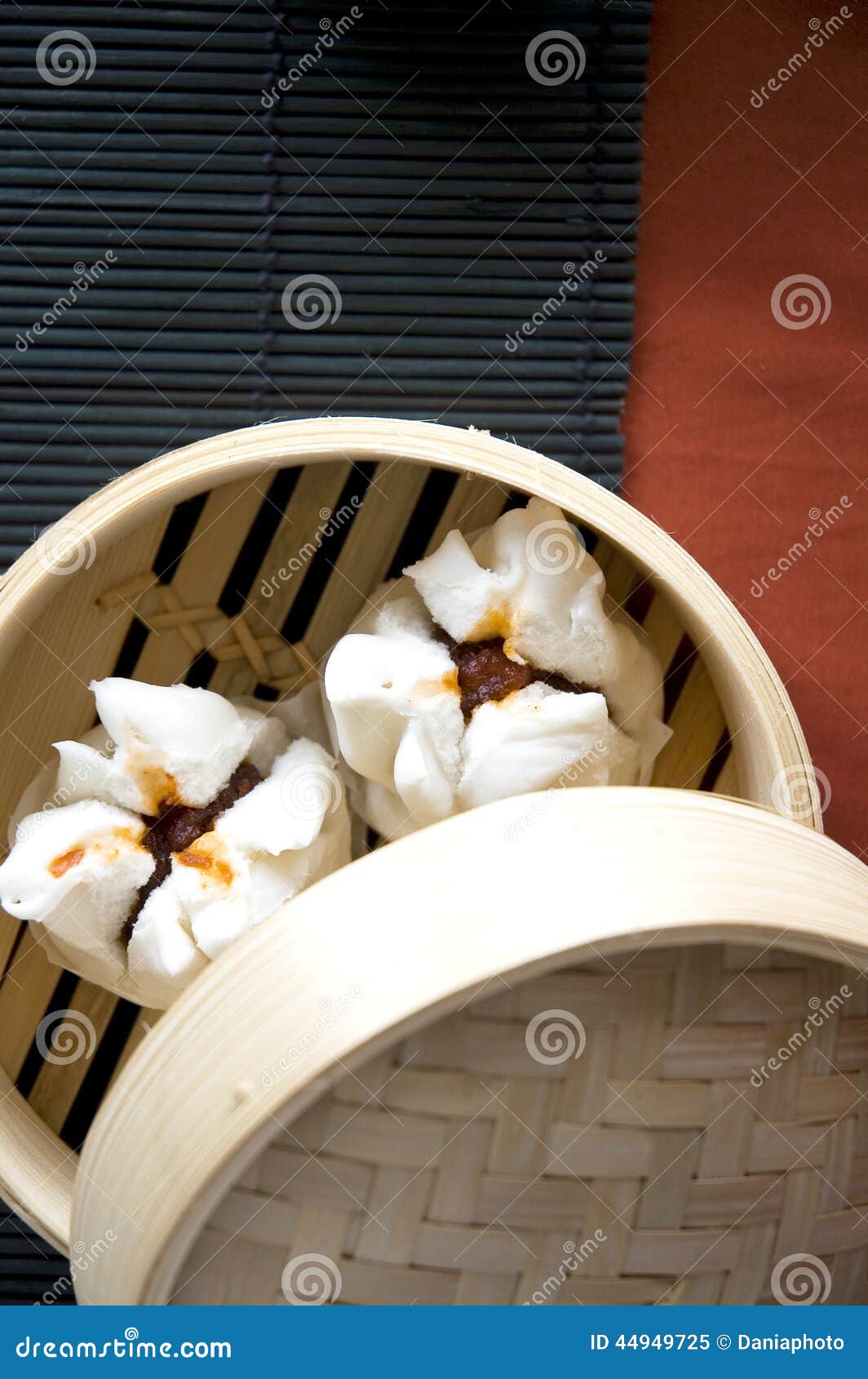 Red pork salapao stock image. Image of asia, eating, oriental - 44949725