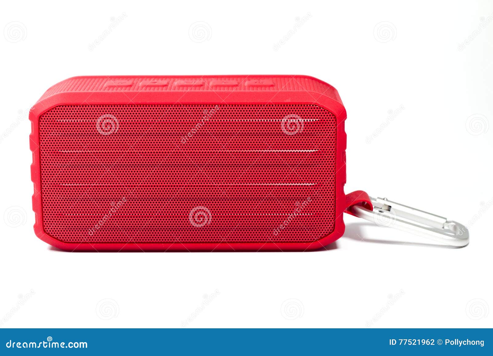 A Red Portable Electronic Speaker or Radio Stock Photo - Image of ...