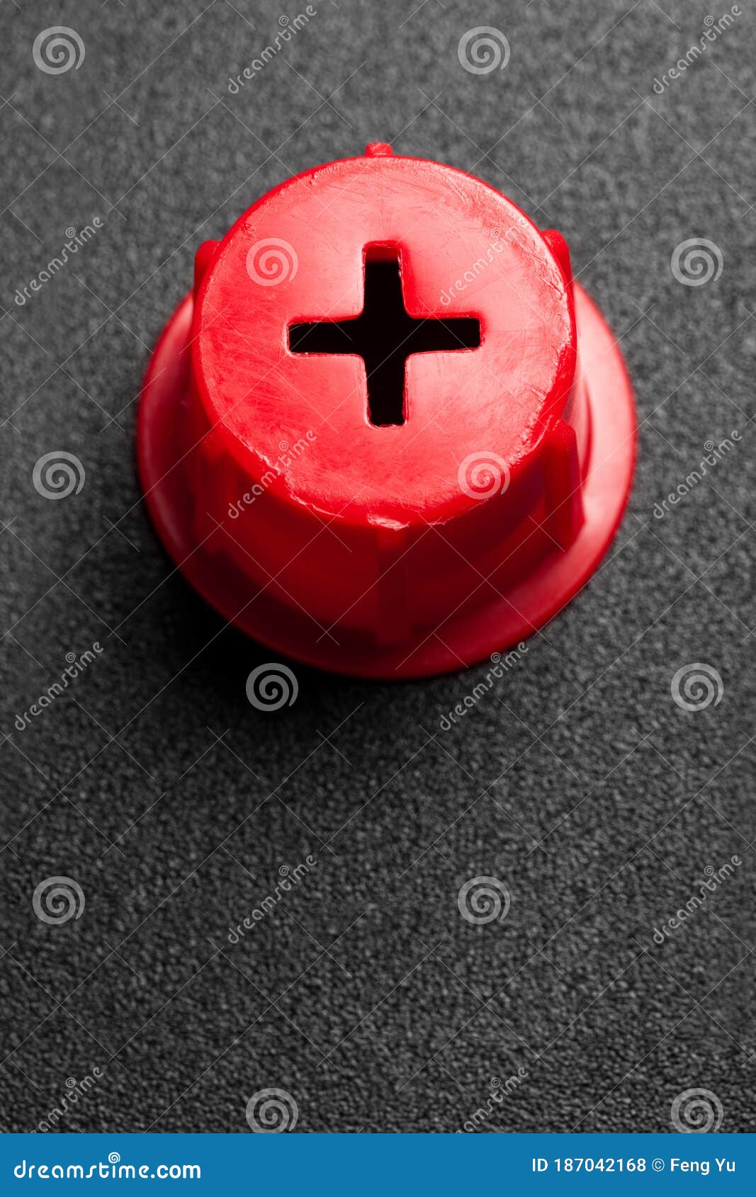 Red positive sign stock photo. Image of polarity, connection - 187042168