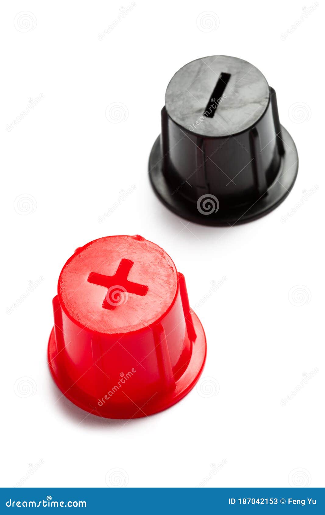 Red Positive and Black Negative Stock Image - Image of isolated ...