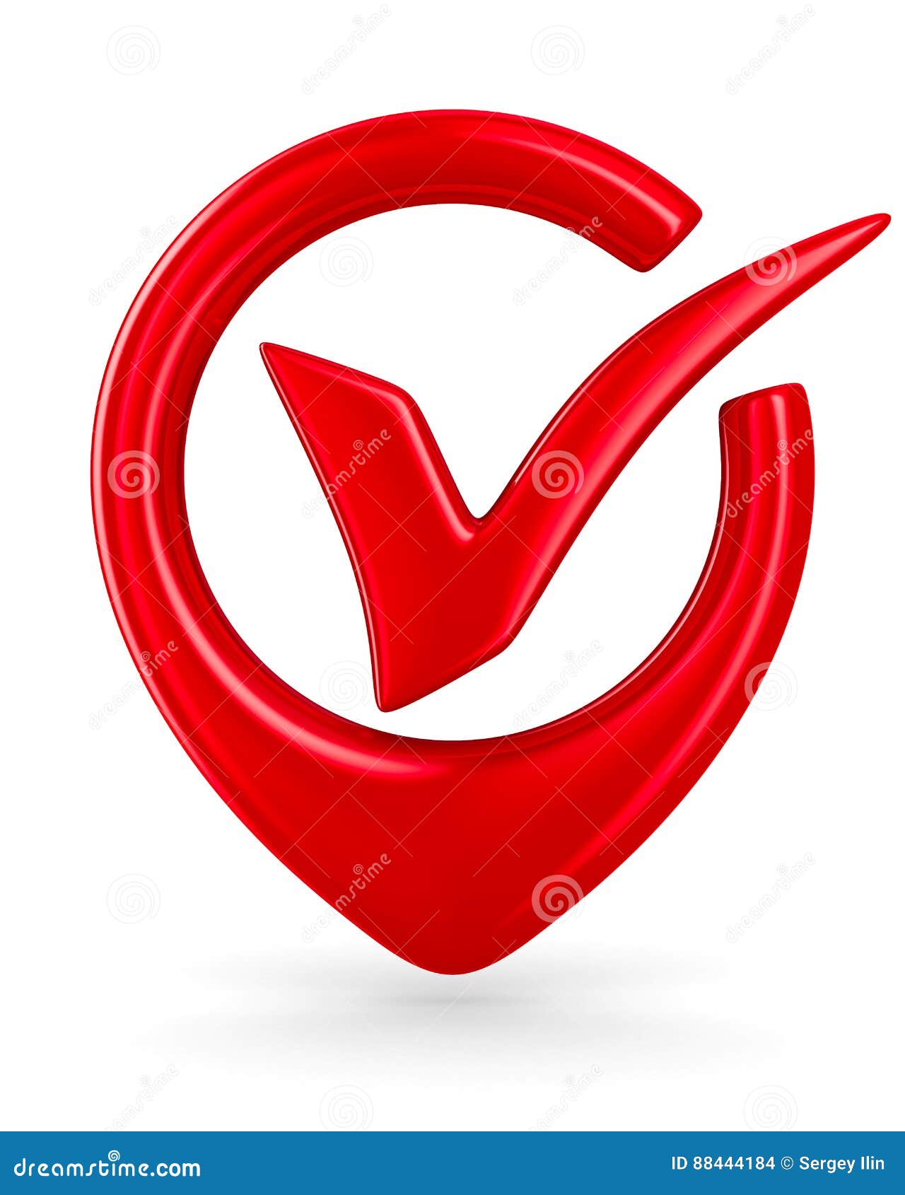 Red Positive Symbol on White Background. 3D Stock Illustration ...