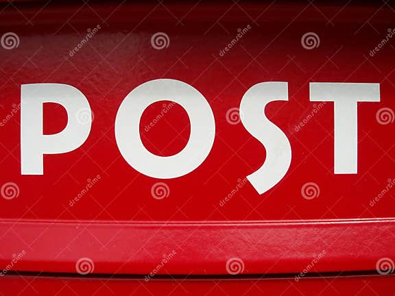 Red post box stock image. Image of white, overseas, detail - 171107