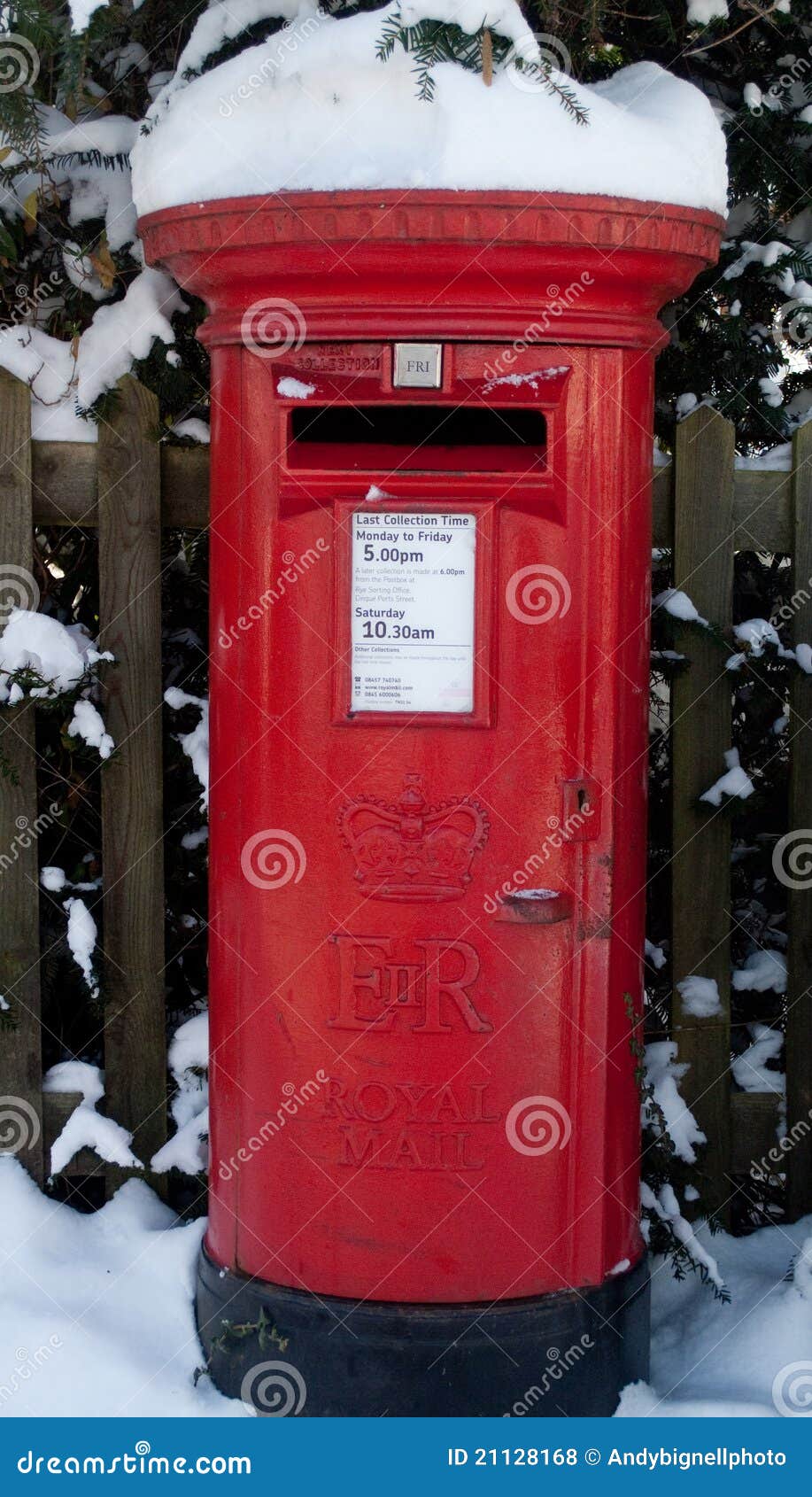 Red post box stock photo. Image of snow, cold, post, winter - 21128168