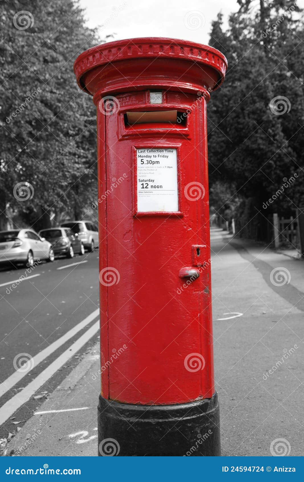 Red Post Box stock photo. Image of iconic, mail, british - 24594724