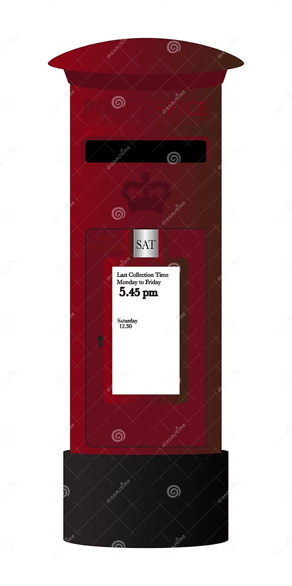 Red Post Box Large stock illustration. Illustration of post - 70287611