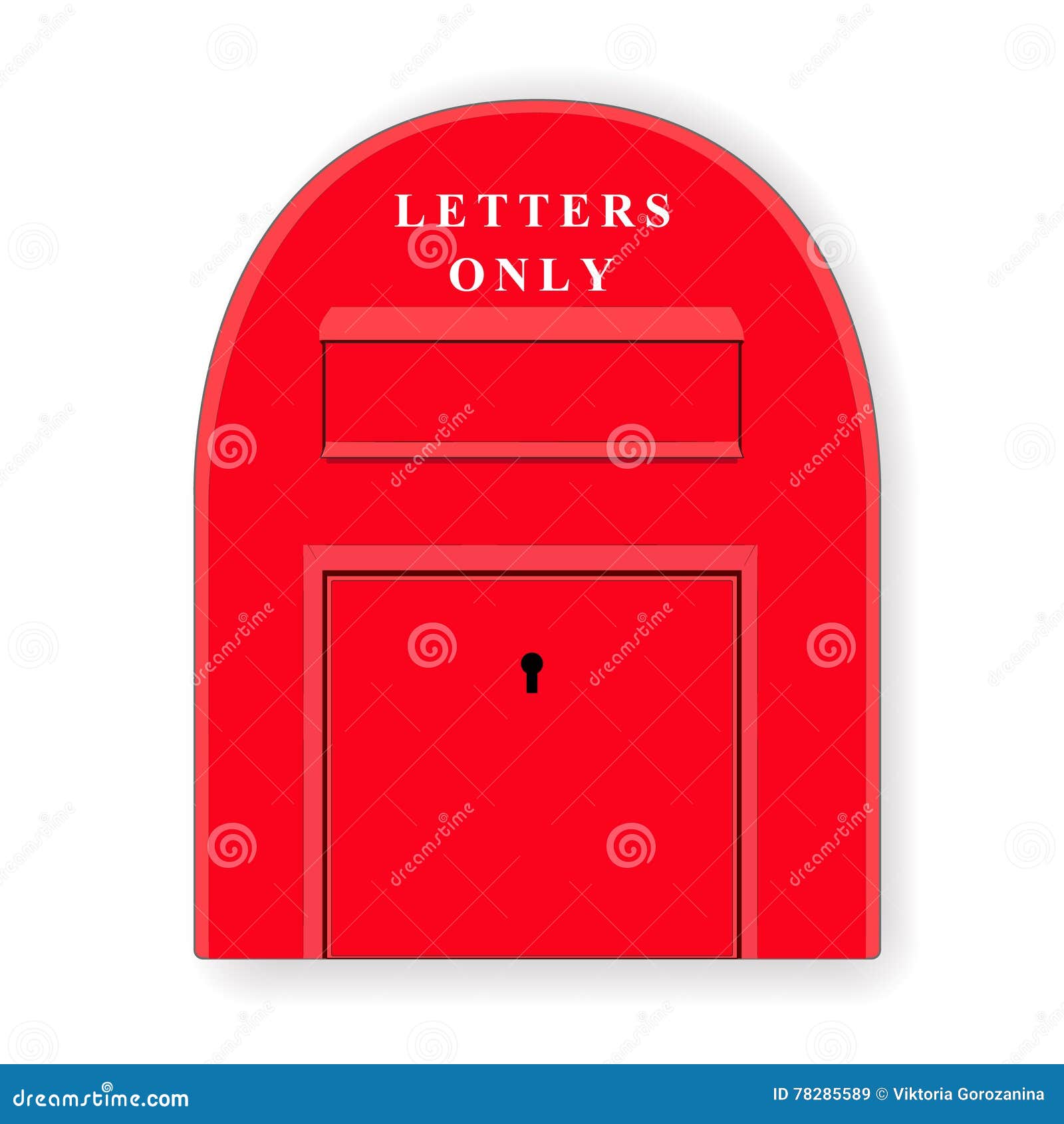 Red Post Box. Mailbox. Letterbox. Illustration. Stock Illustration ...