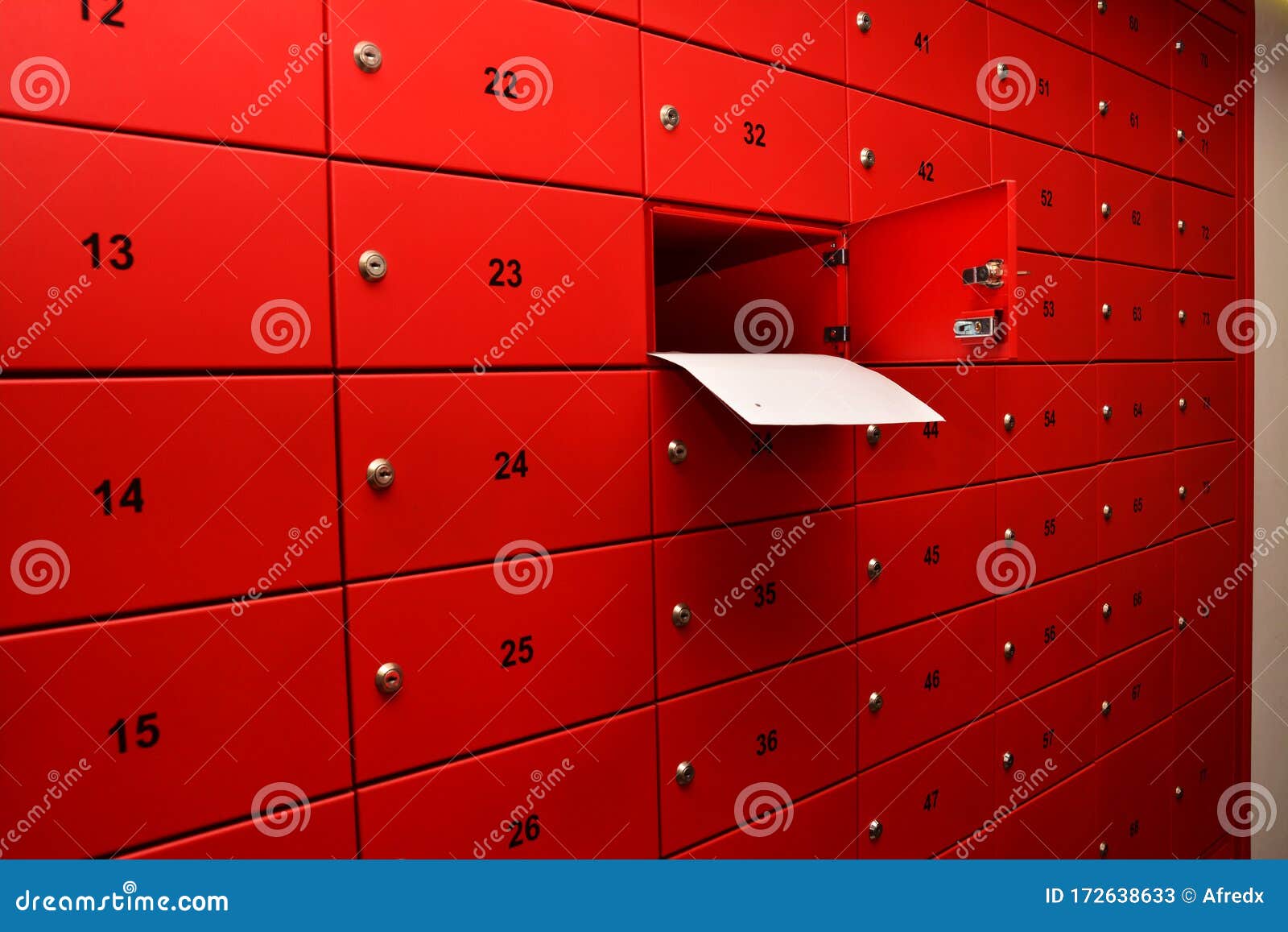 Red Post Box with Number, Letter Stock Image - Image of wallpaper ...