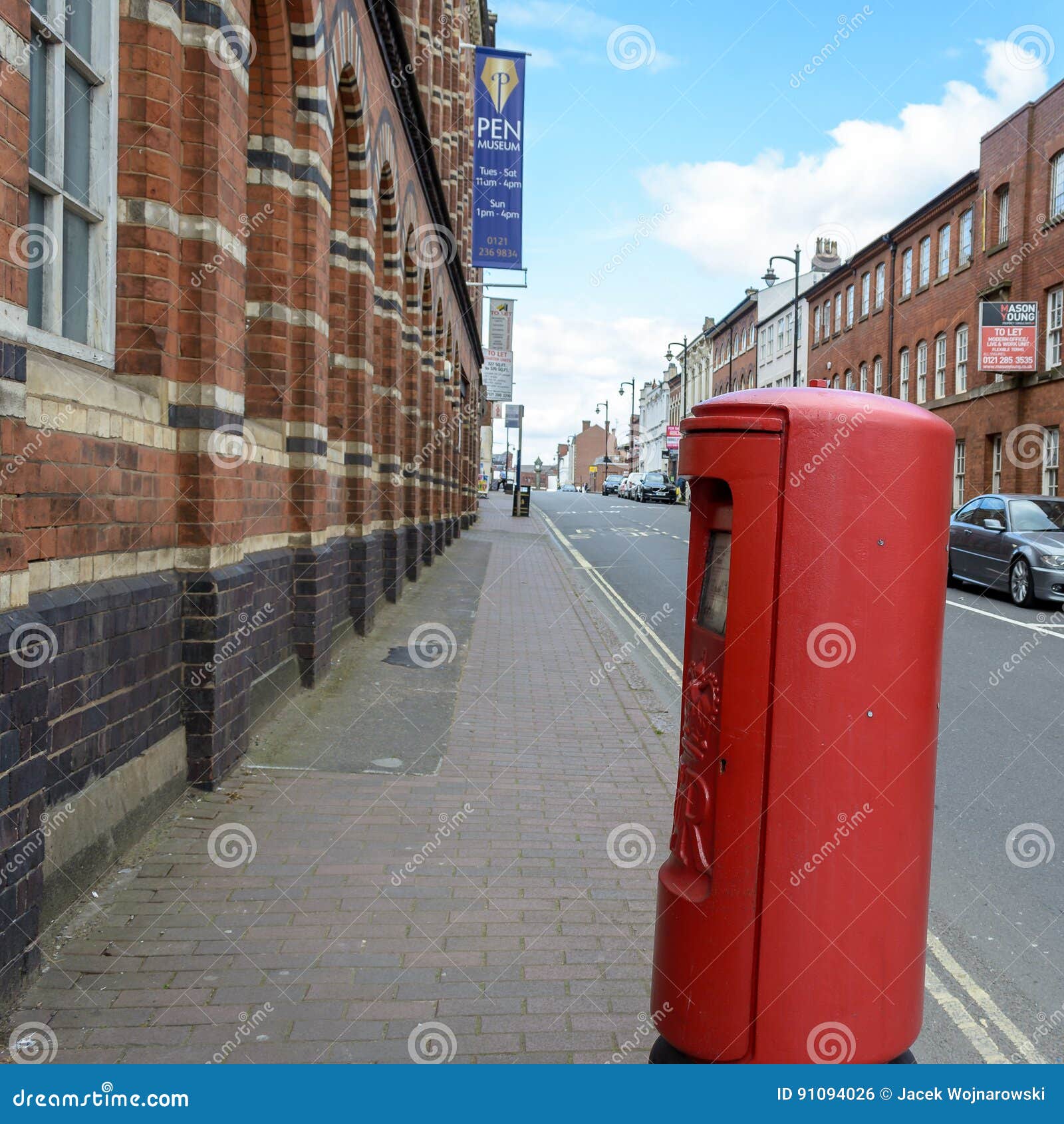 Red Post Box on Street in Birmingham Editorial Photo - Image of front ...