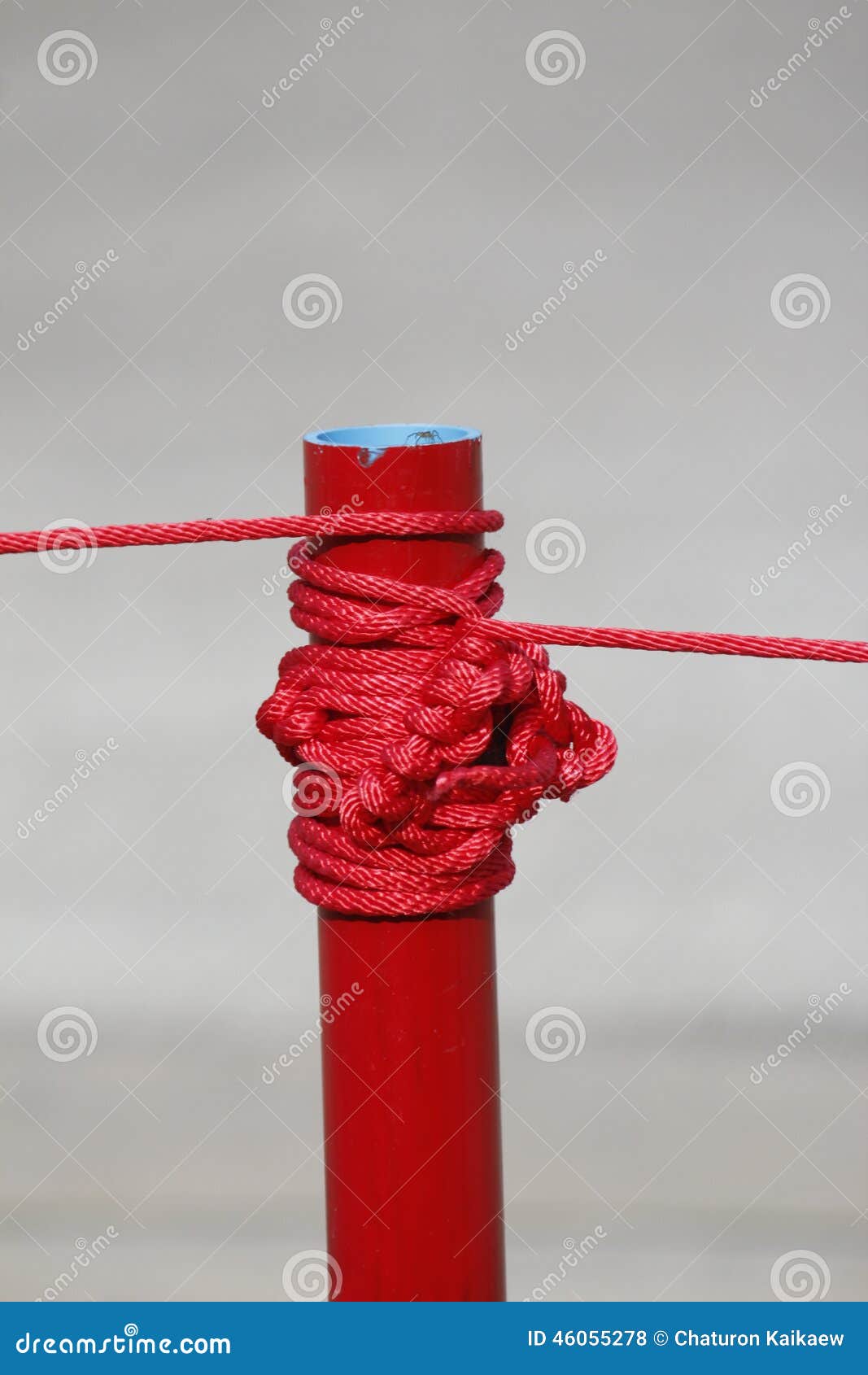 Red post and red rope stock photo. Image of post, pole - 46055278
