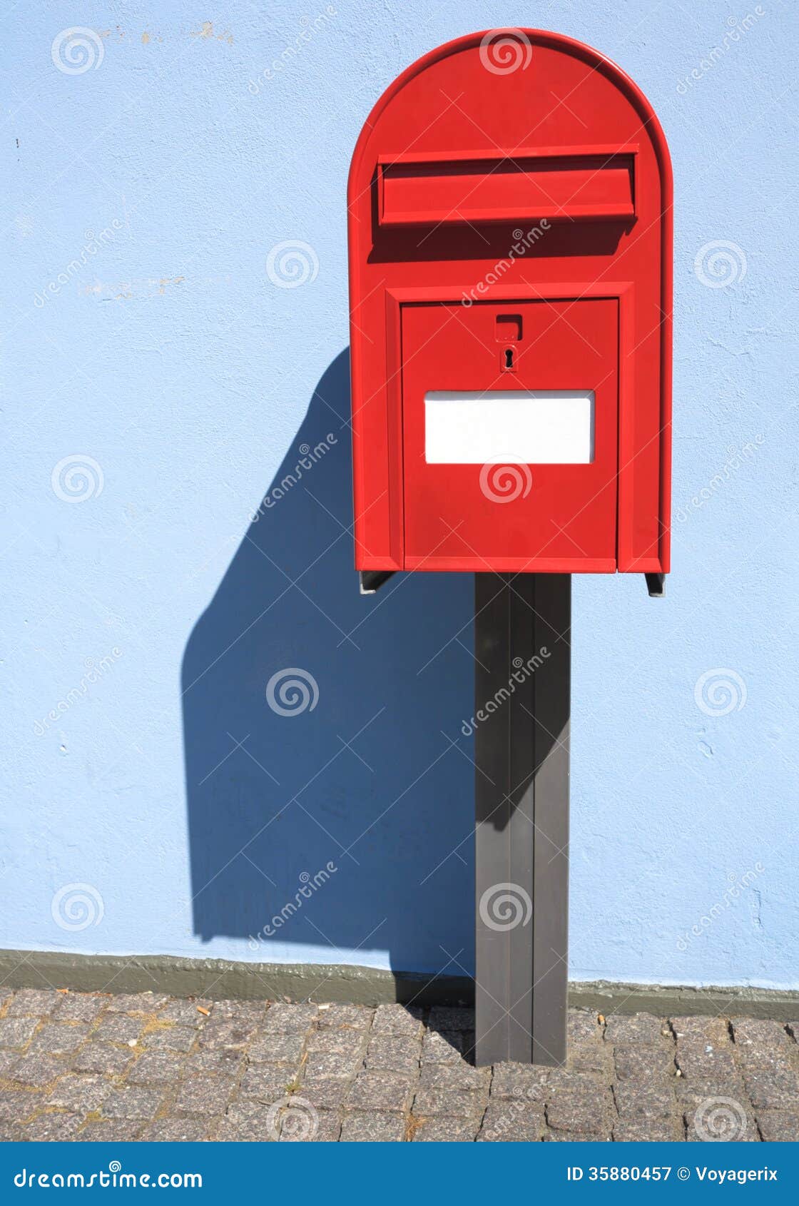 Red Postbox Letterbox on the Street Stock Image - Image of mailbox ...