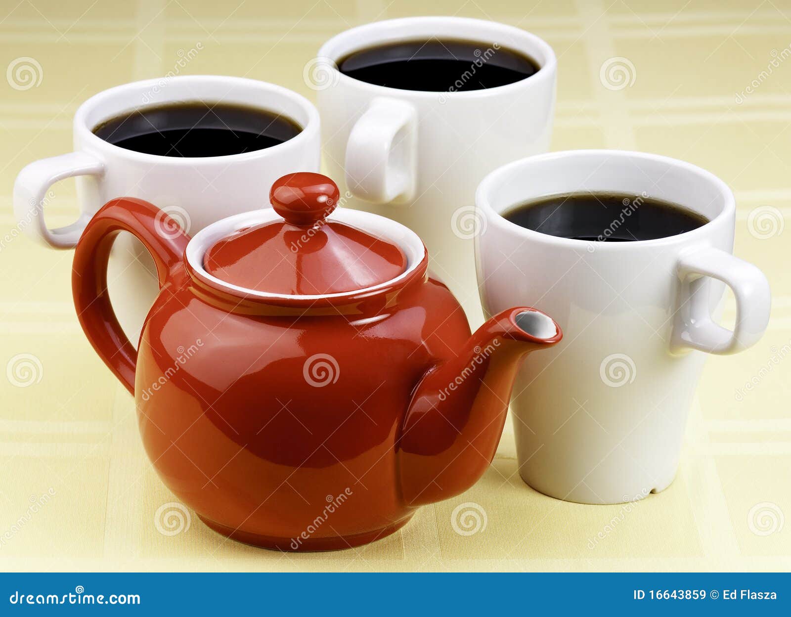 Red pot stock image. Image of breakfast, porcelain, taste - 16643859