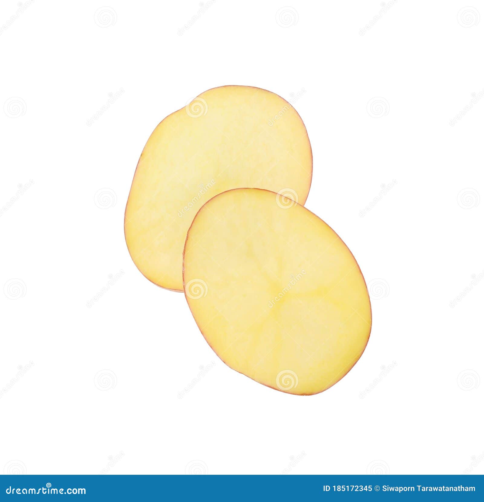 Red Potato Top View on White Background Stock Image - Image of harvest ...