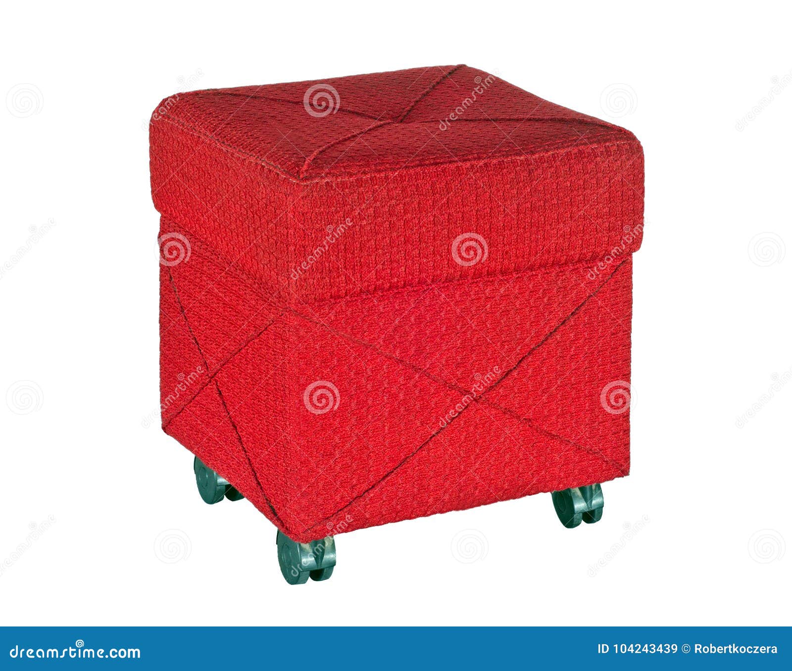 Red pouf stock image. Image of sofa, style, interior - 104243439