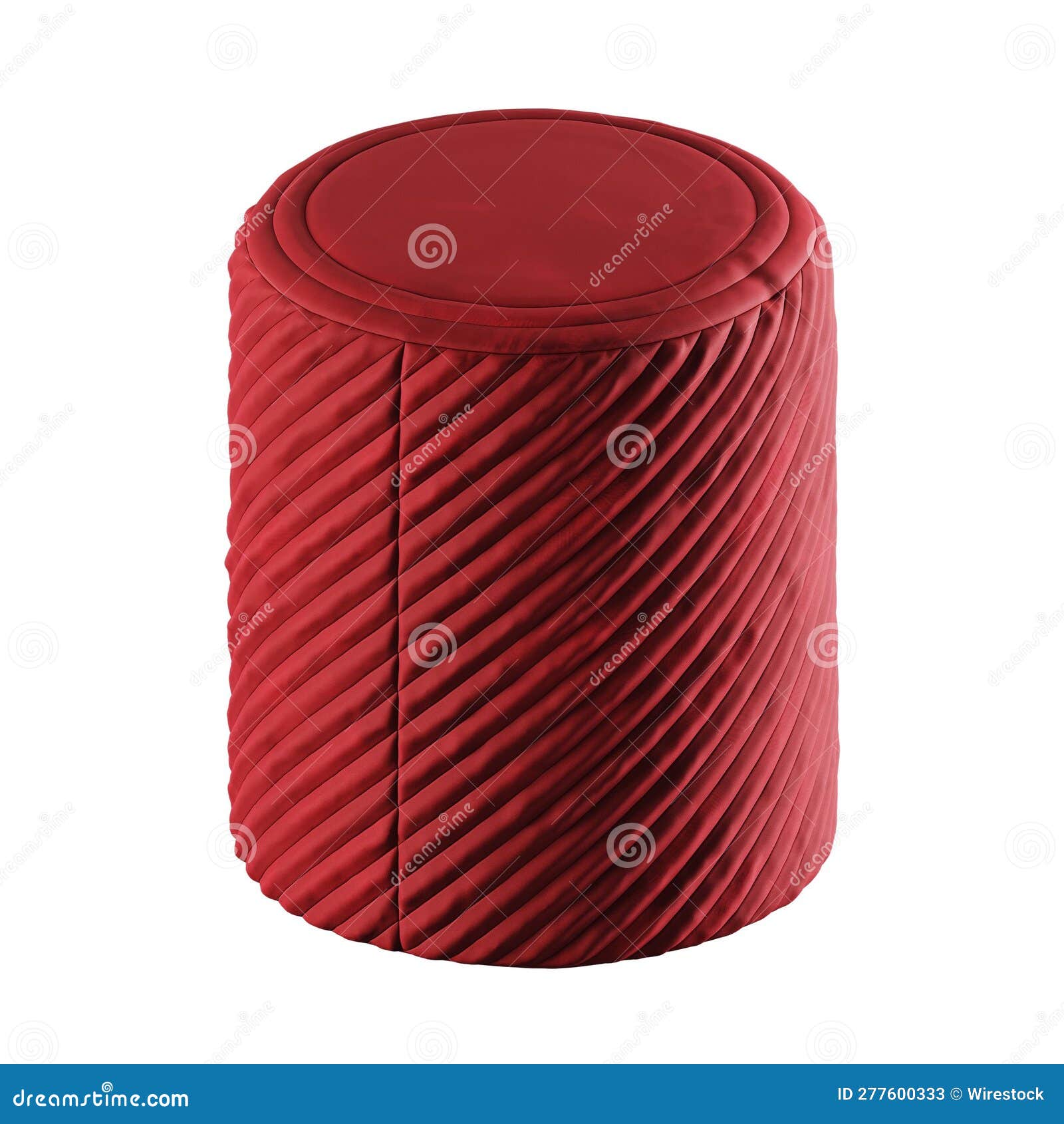 Red Pouf Isolated on a White Background Stock Image - Image of object ...