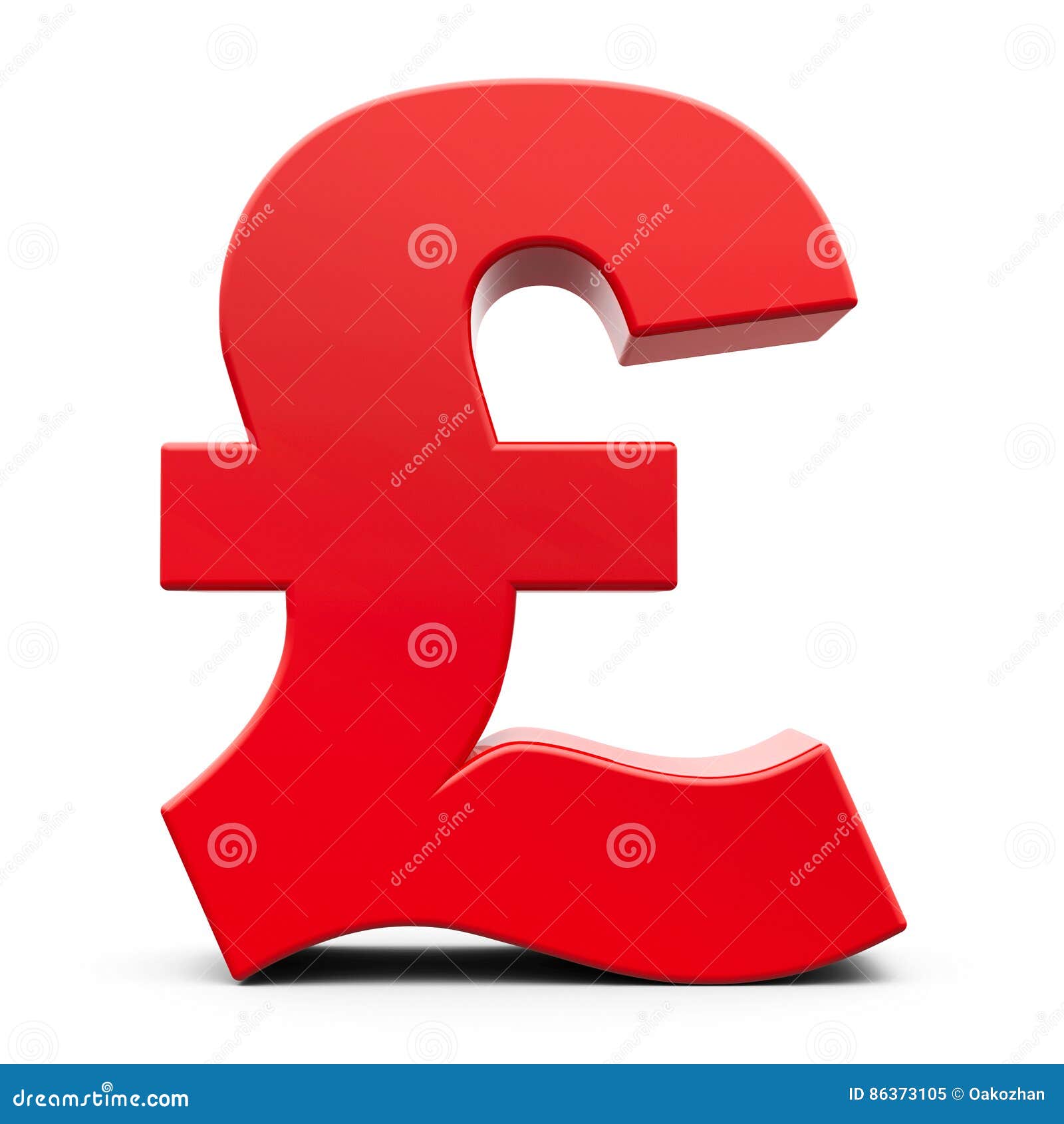 Red Pound Sign Around Another Currency Signs. Stock Photography ...