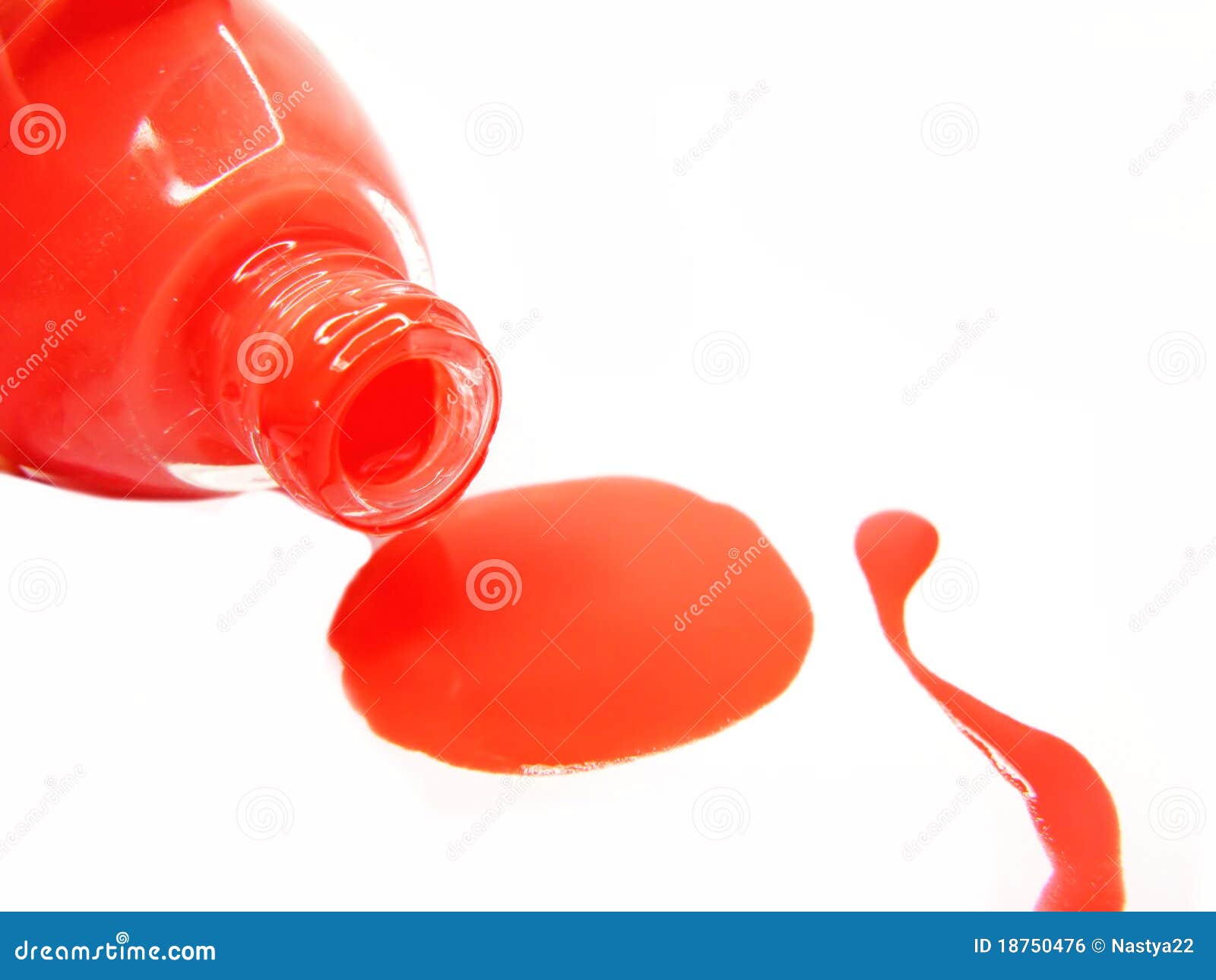 Red Pouring Nail Polisher Picture. Image: 18750476