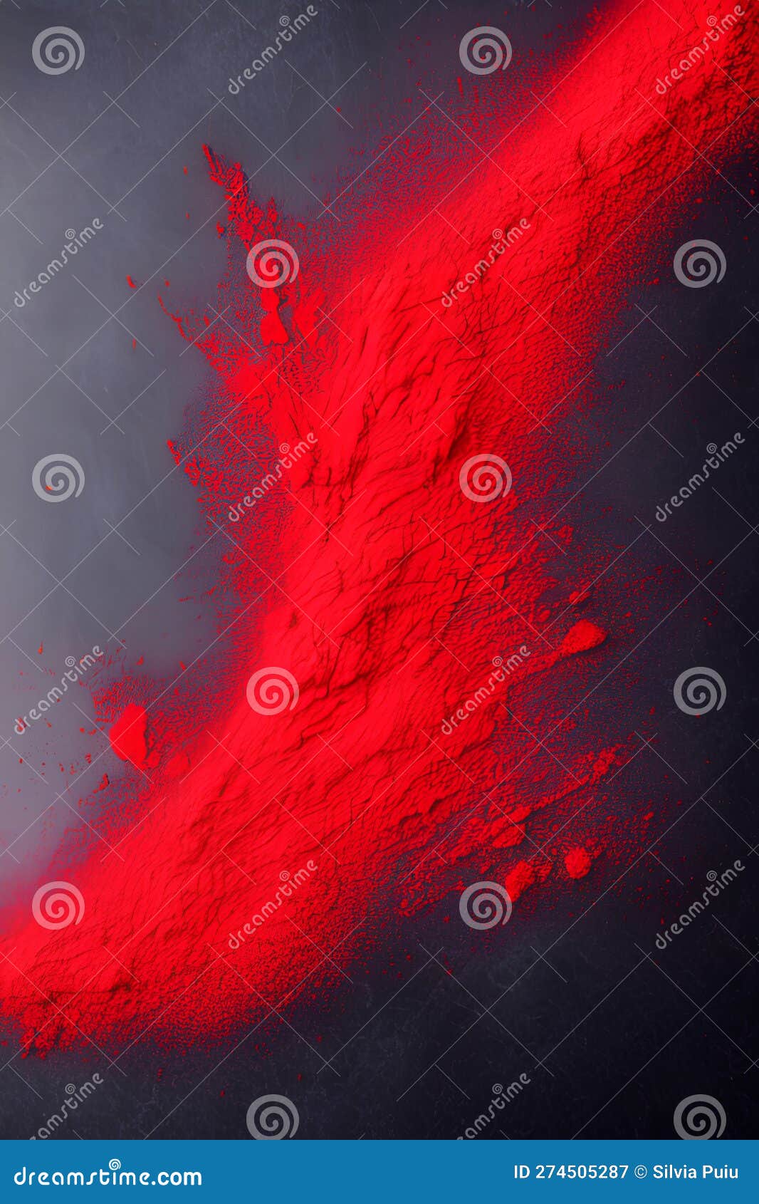 Bright Red Powder on Dark Background. Generative AI Stock Illustration ...