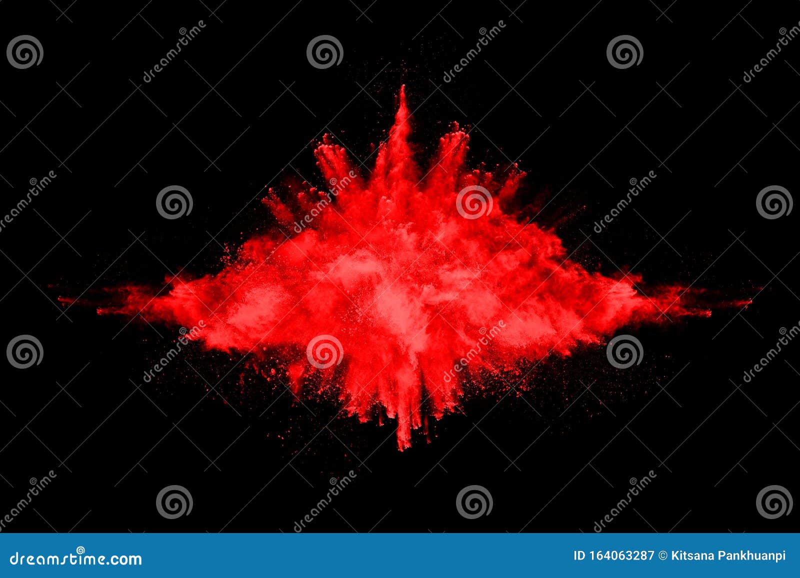 Red Powder Exploding on White Background. Stock Image - Image of energy ...