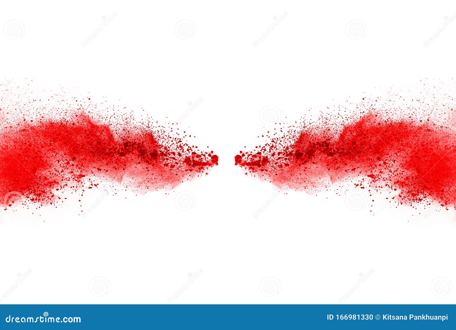 Red Powder Exploding on White Background. Stock Photo - Image of ...