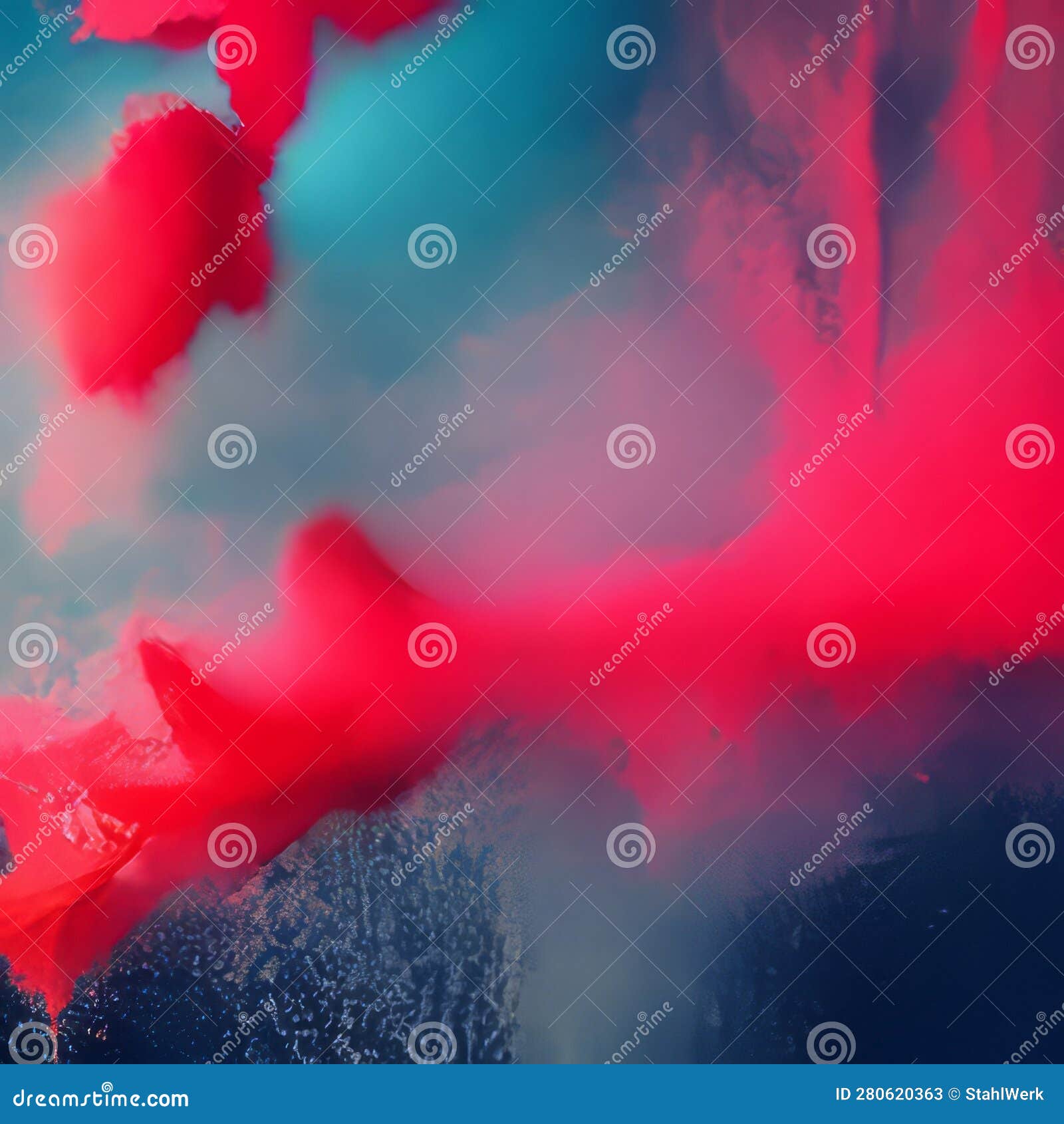 Red Powder Explosion on a Blueish Background Stock Illustration ...