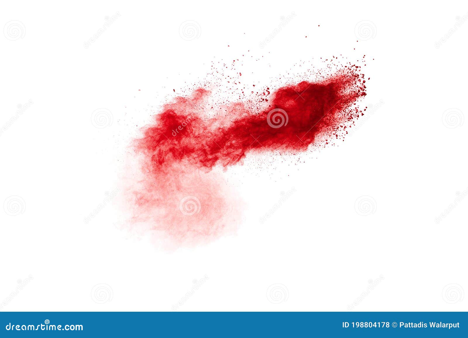 Red Powder Explosion Cloud on White Background Stock Photo - Image of ...