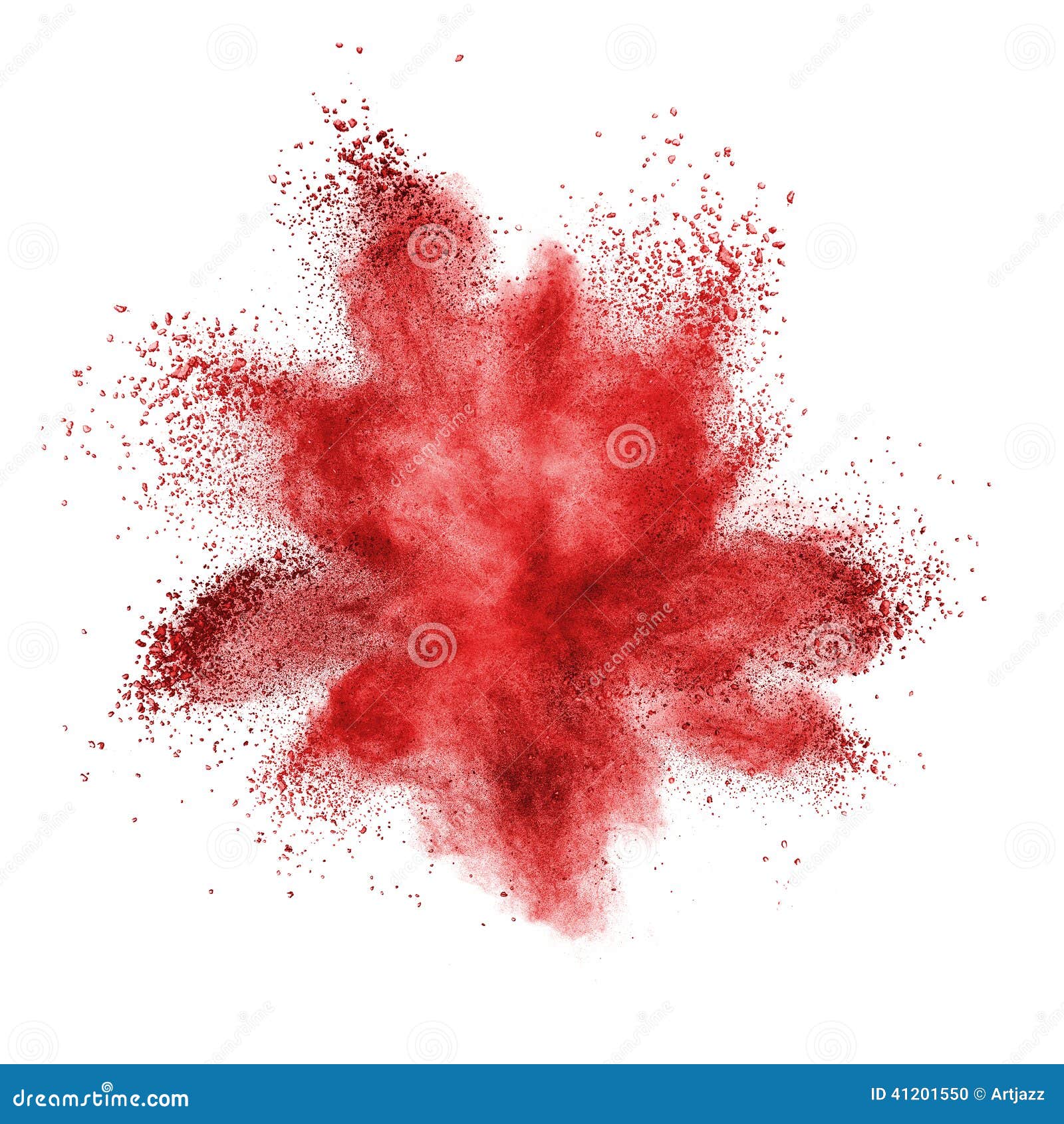 Red Powder Explosion Isolated on White Stock Photo - Image of chili ...