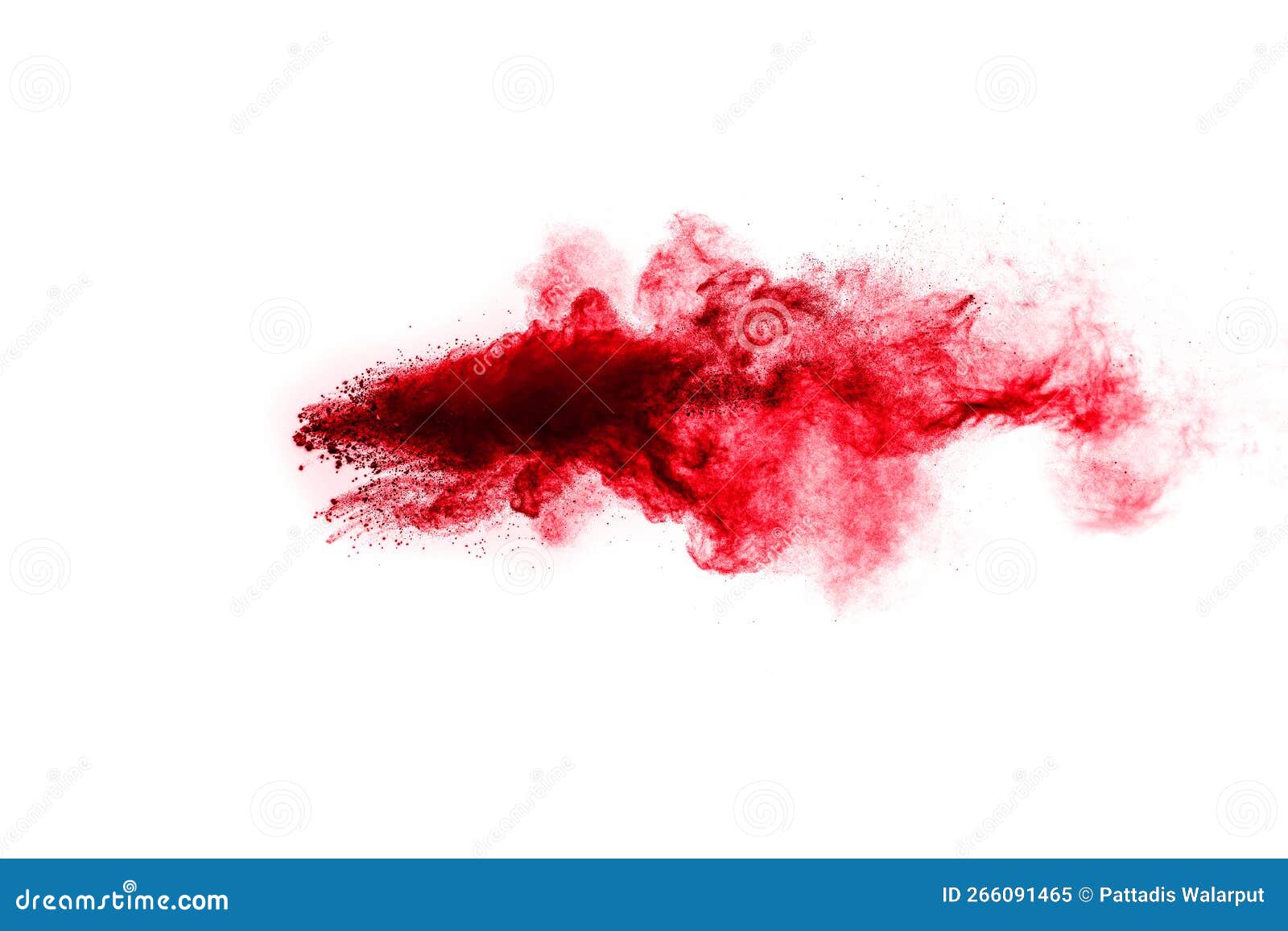 Red Powder Explosion Cloud on White Background. Freeze Motion of Red ...